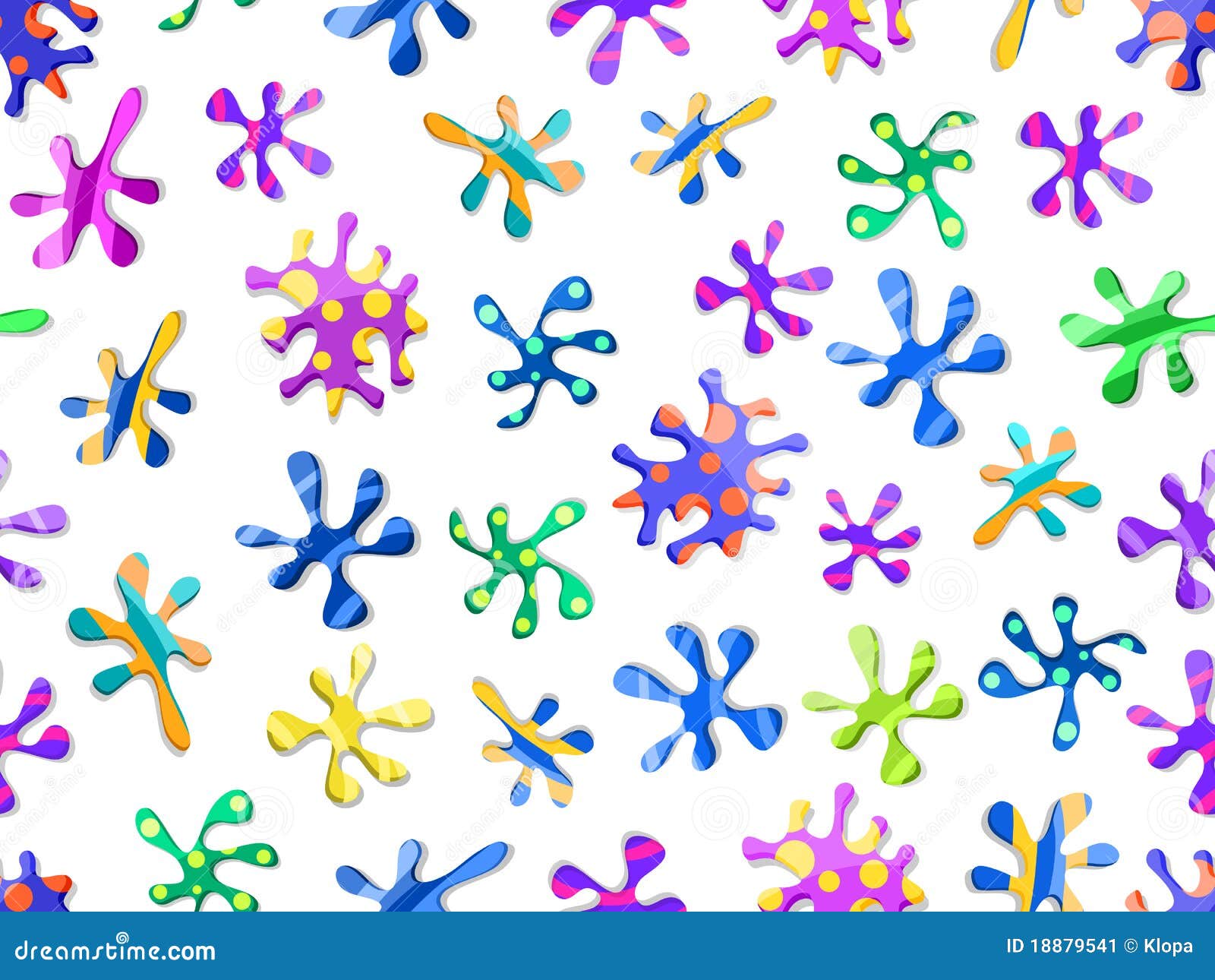 Seamless Pattern with Colorful Splashes Stock Vector - Illustration of ...