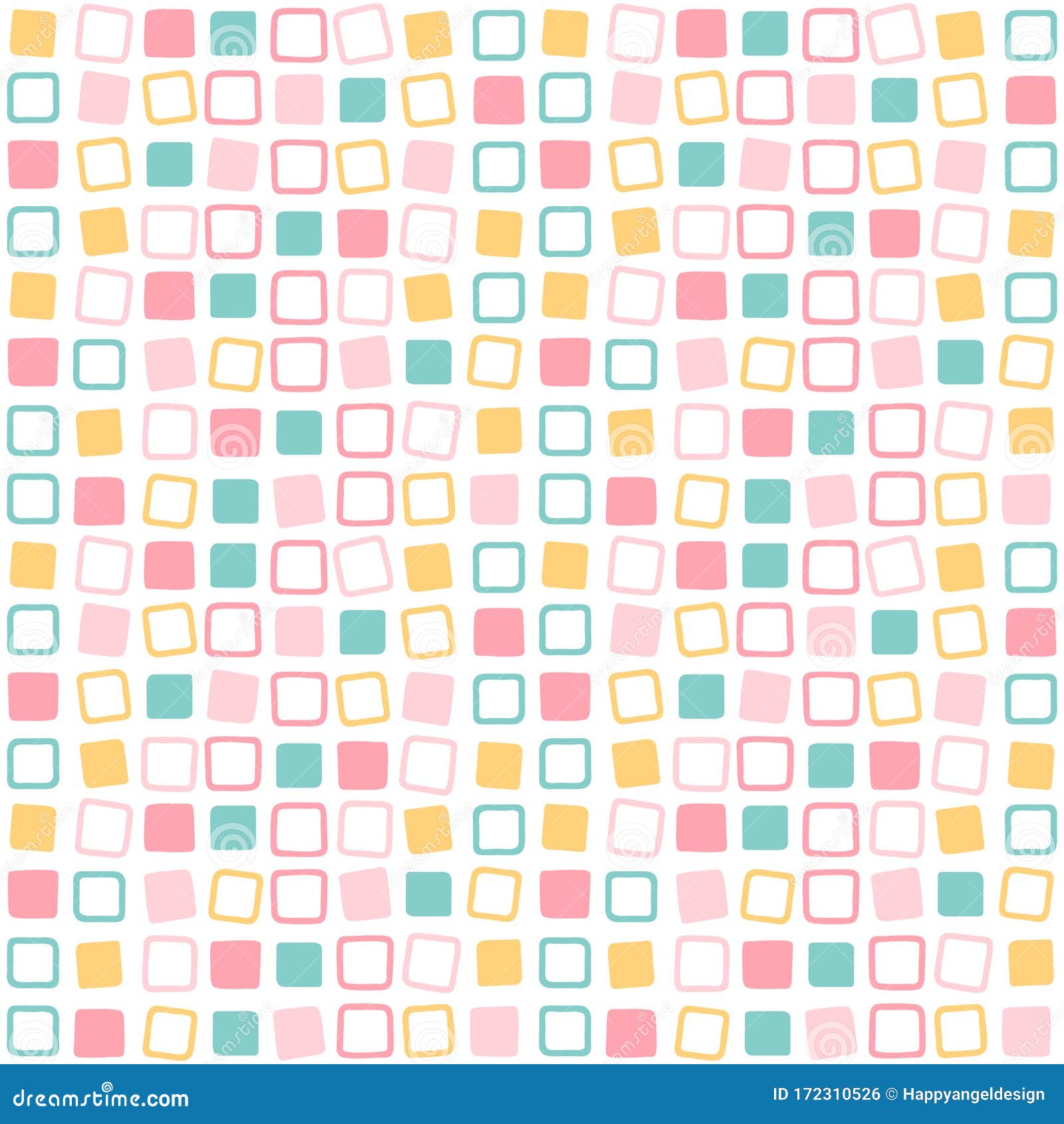 Seamless Pattern with Colorful Square Shapes. Stock Vector ...