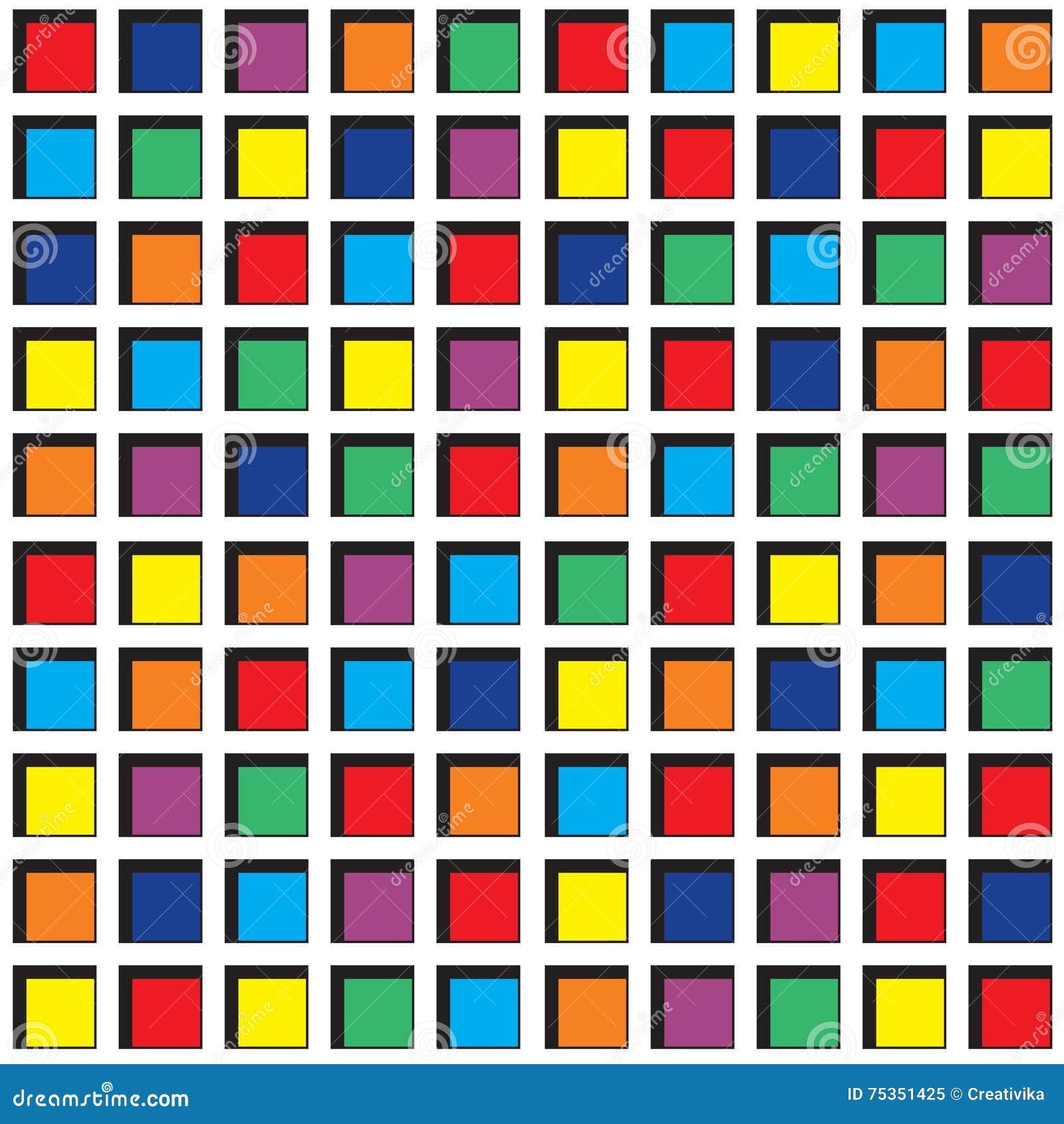 Seamless Pattern with Colorful Squares Stock Vector - Illustration of ...