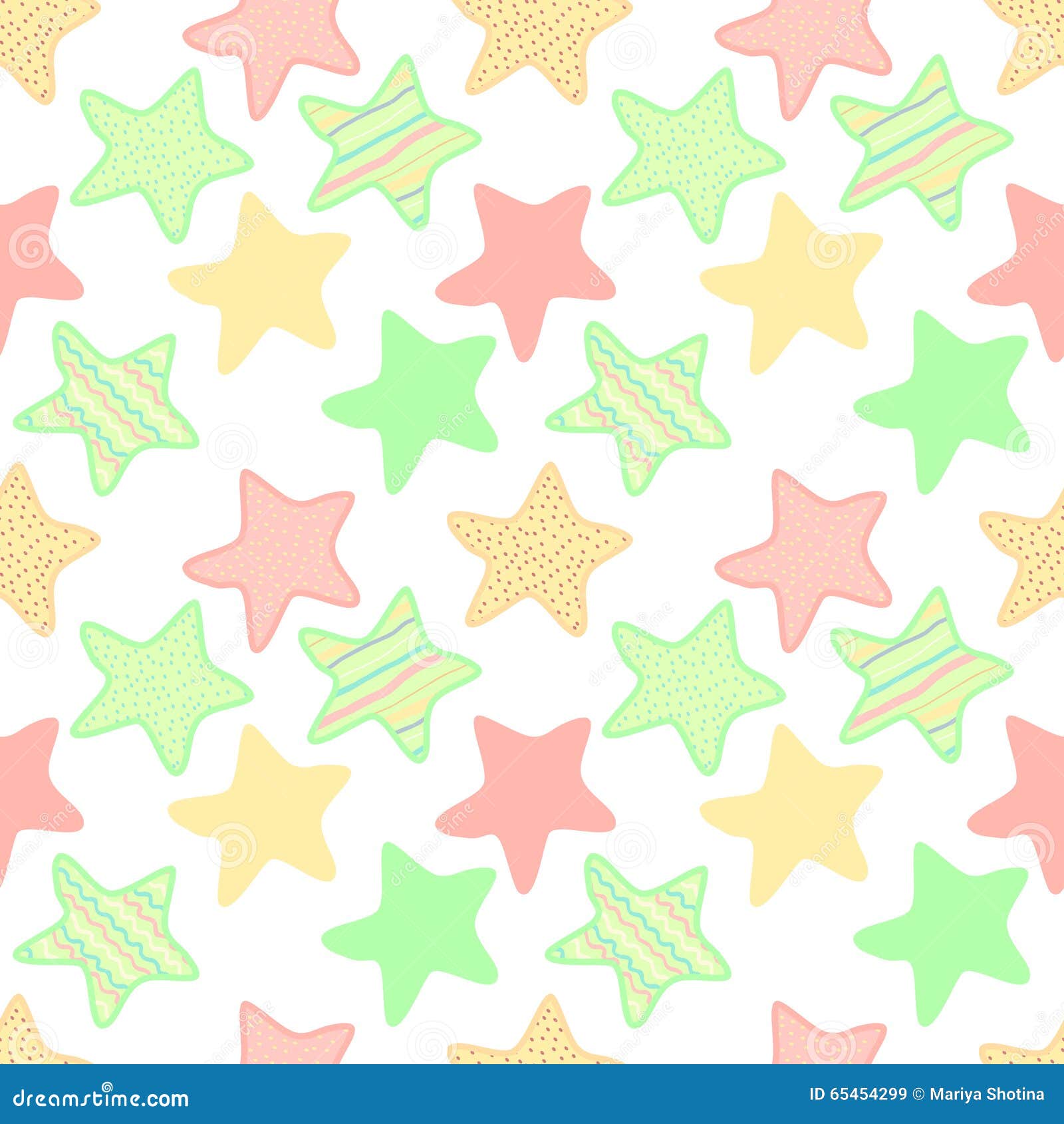 Seamless Pattern with Colorful Stars. Stock Vector - Illustration of ...