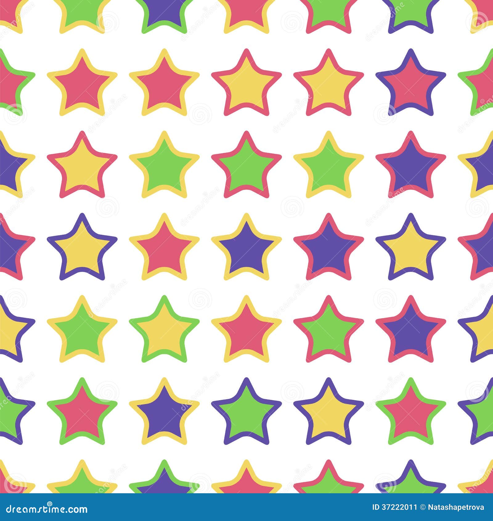 Seamless Pattern Of Colorful Stars Stock Image - Image: 37222011