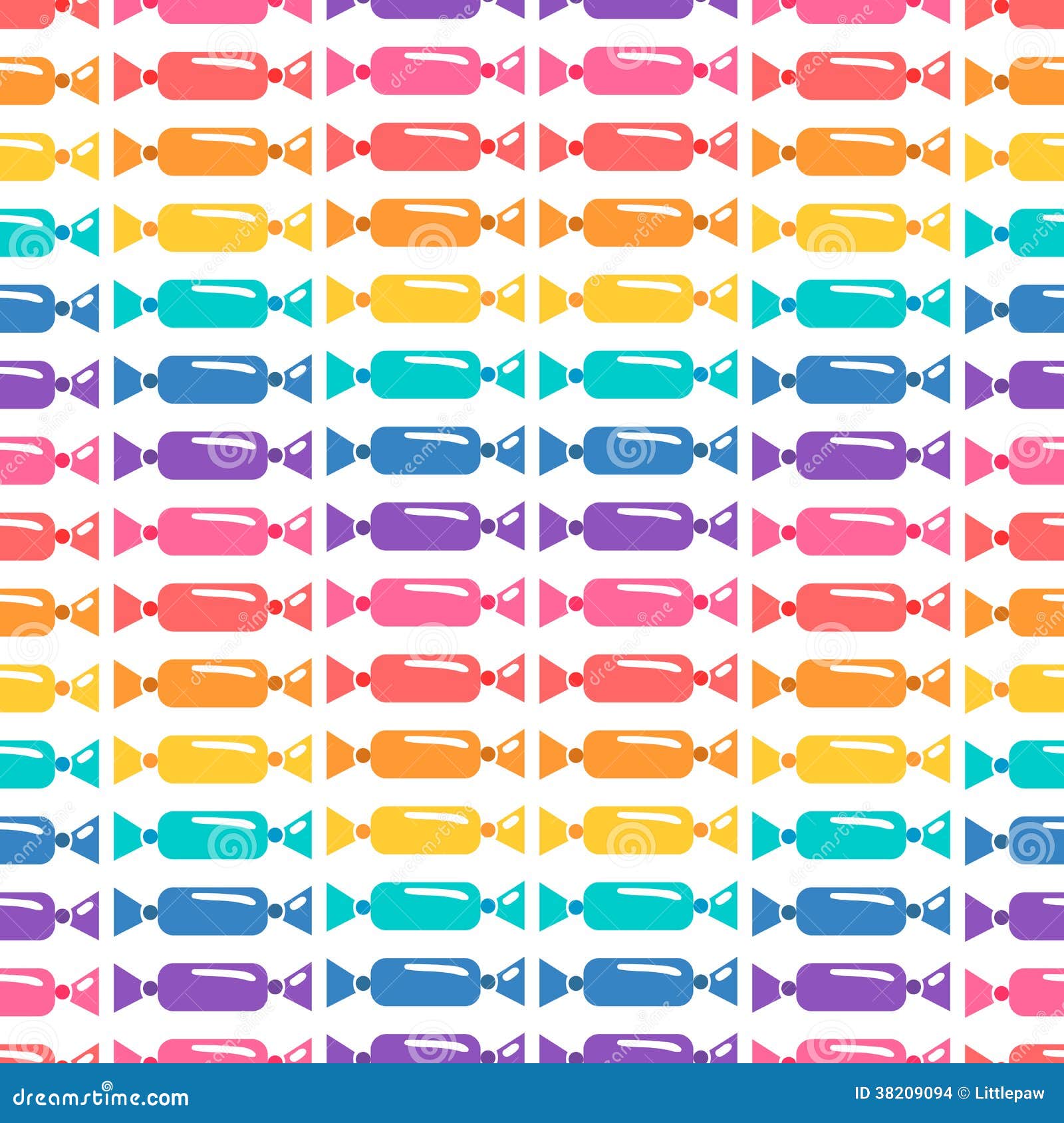 Seamless Pattern with Colorful Sweets Stock Vector - Illustration of ...