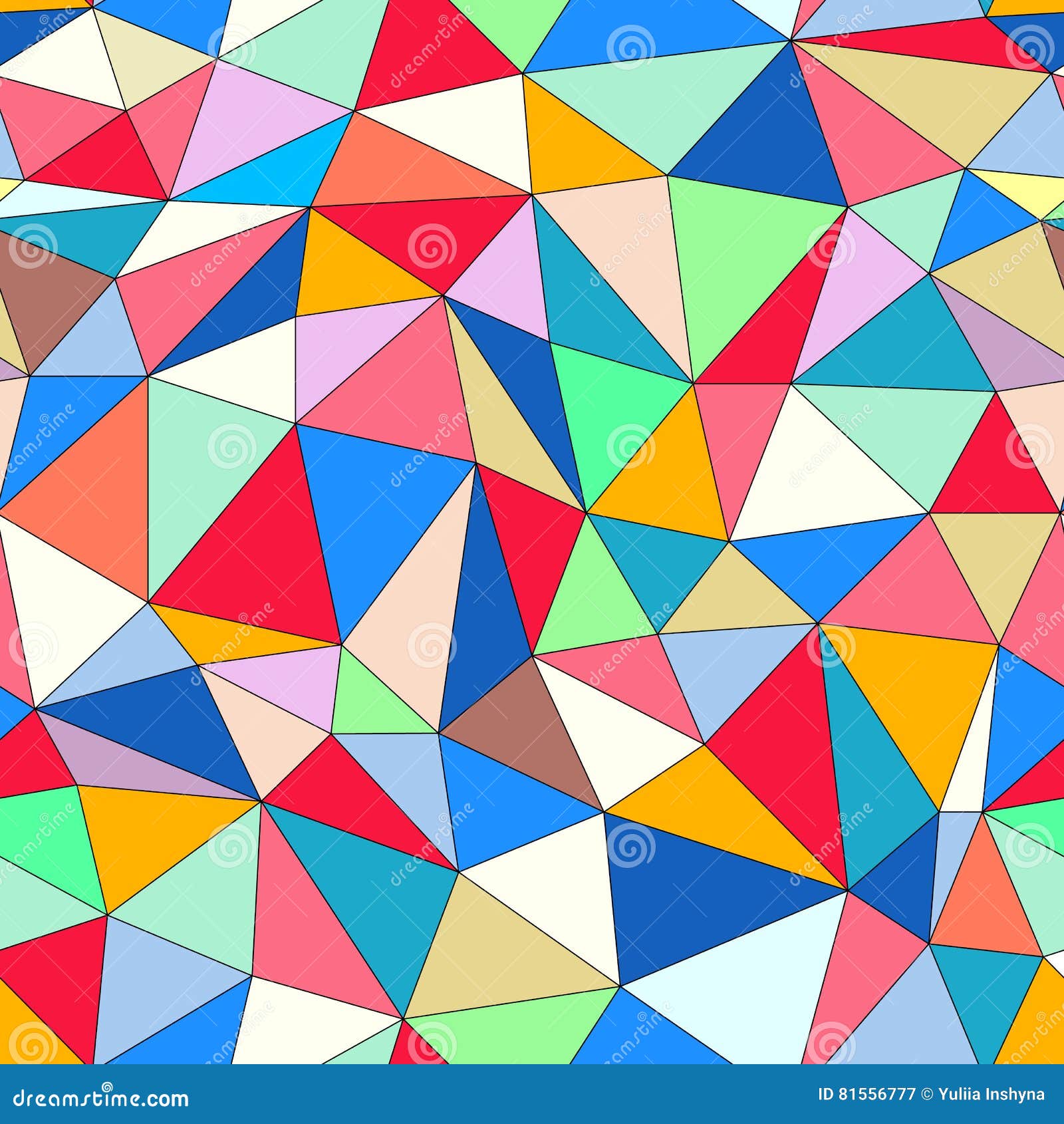Seamless Pattern with Colorful Triangles, Stock Vector - Illustration ...