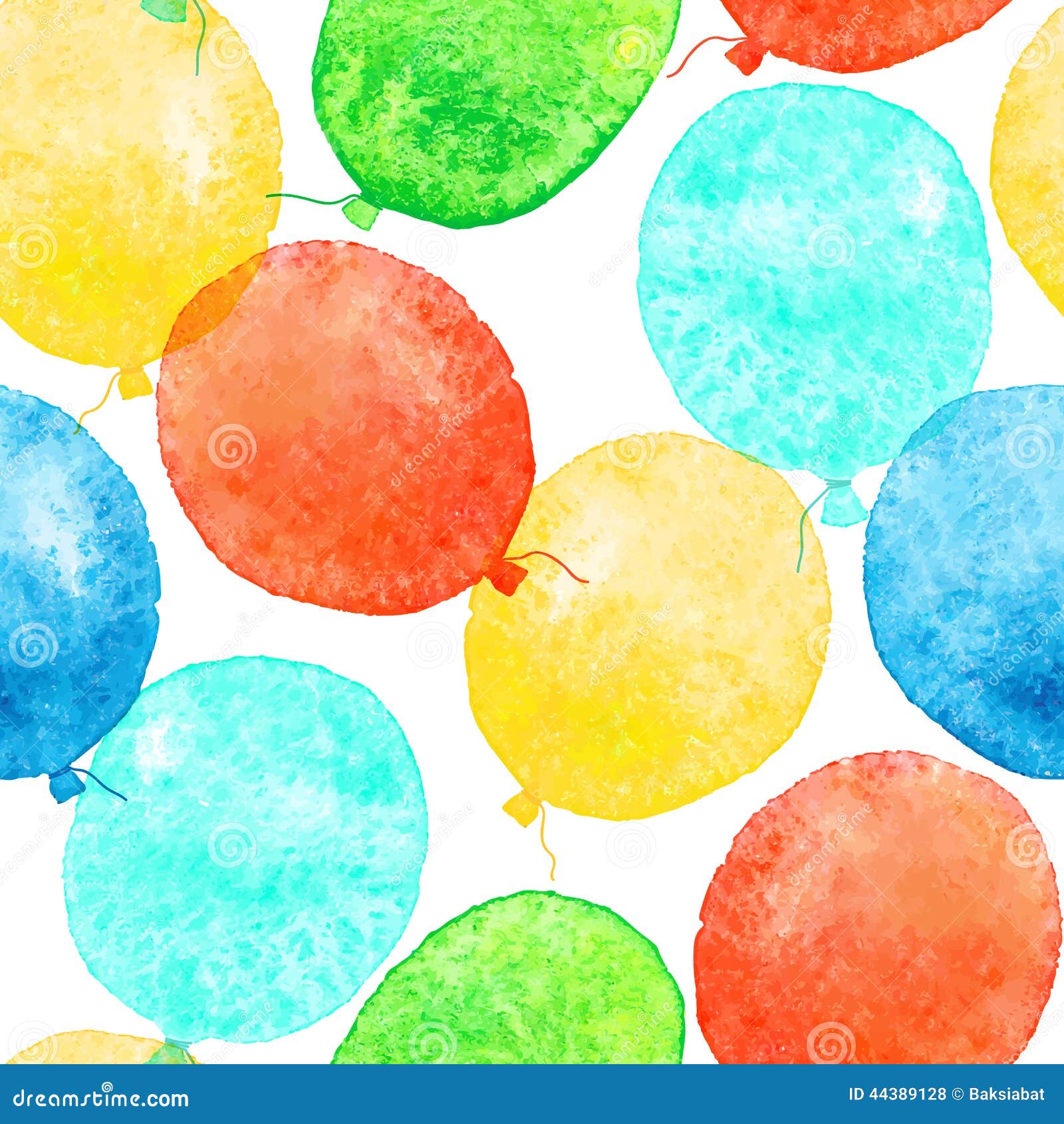 Seamless Pattern with Colorful Watercolor Balloons Stock Vector ... Seamless Pattern with Colorful Watercolor Balloons Stock Vector ...