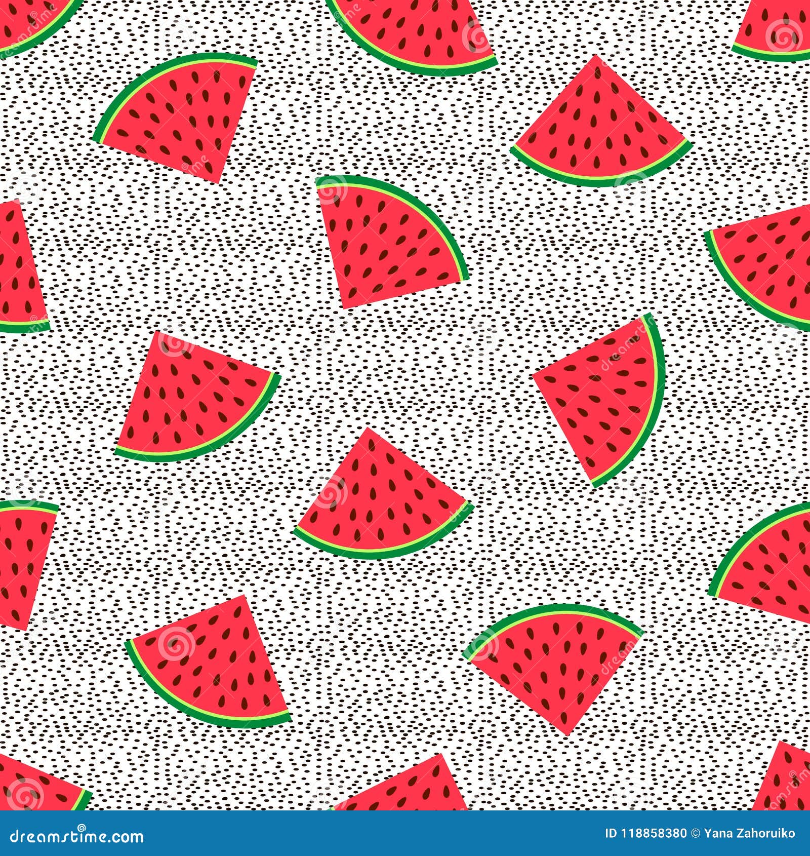 Seamless Pattern with Colorful Watermelons Slices and Black Dots Stock ... Seamless Pattern with Colorful Watermelons Slices and Black Dots Stock ...