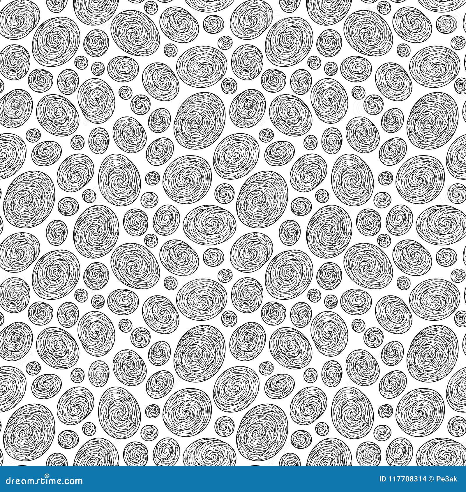 Seamless Pattern for Coloring Book. Stock Vector - Illustration of ...