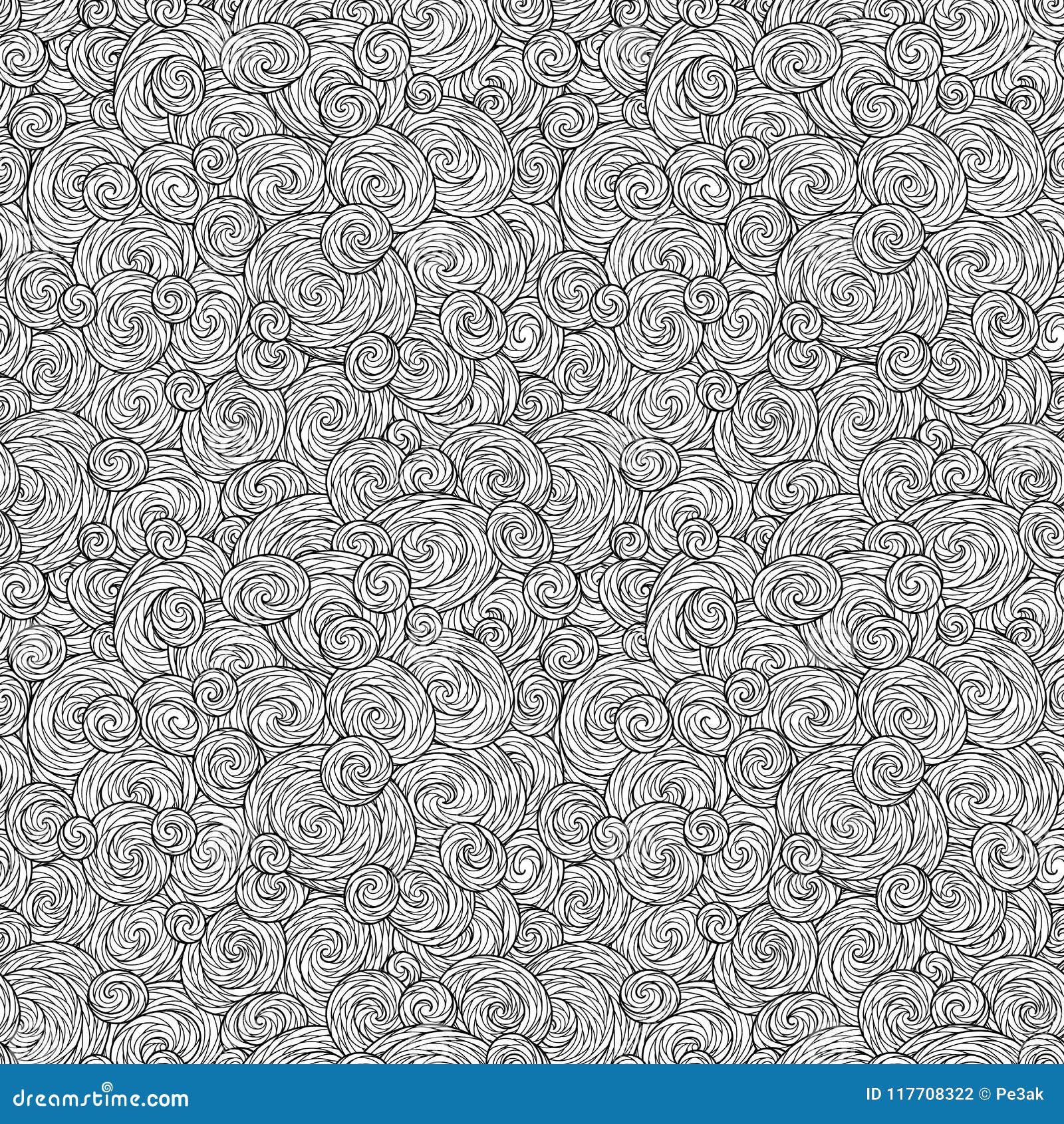 Seamless Pattern for Coloring Book. Stock Vector - Illustration of ...