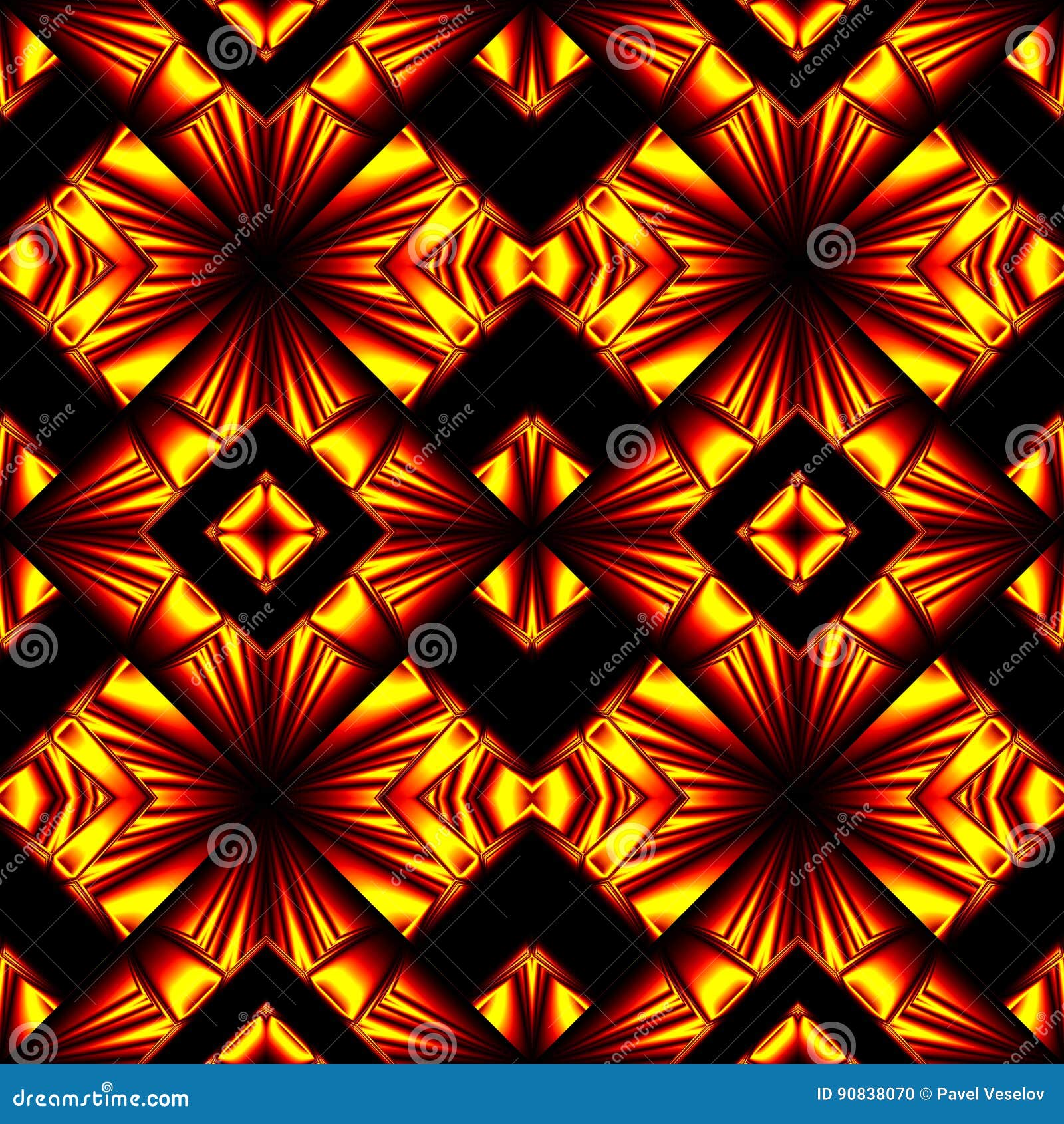 Seamless Pattern in Colors of Fire Stock Vector - Illustration of decor ...