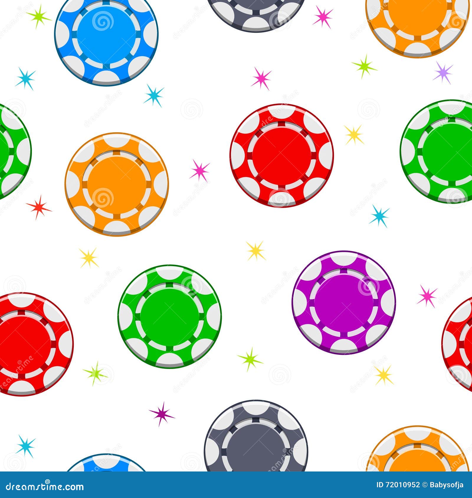 Seamless Pattern with Colors Poker Chips Stock Vector - Illustration of ...