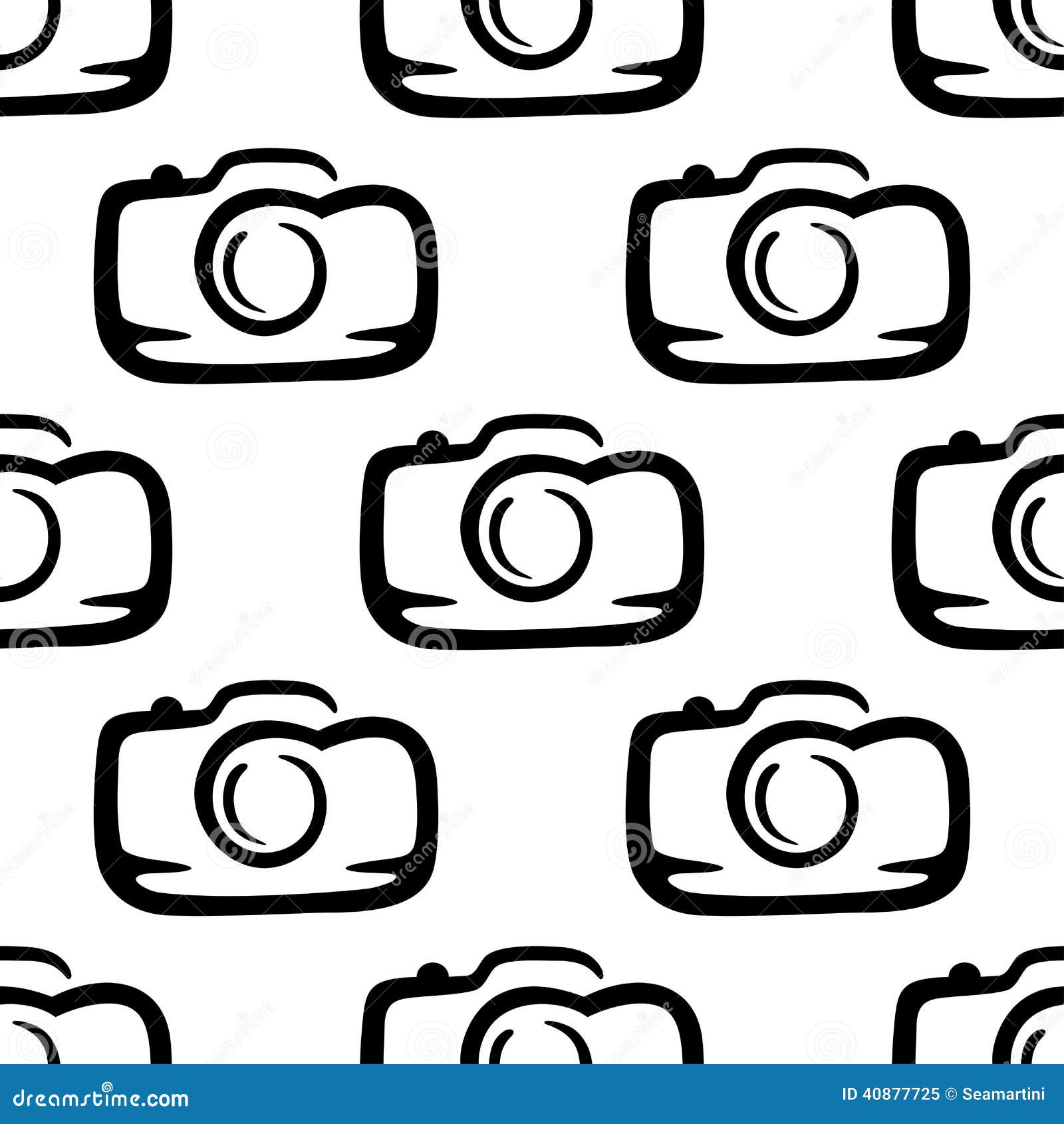 Seamless Pattern of a Compact Camera Stock Illustration - Illustration ...