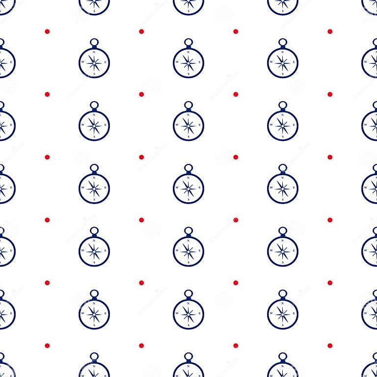 Seamless Pattern with Compasses on the White Background. Stock ...