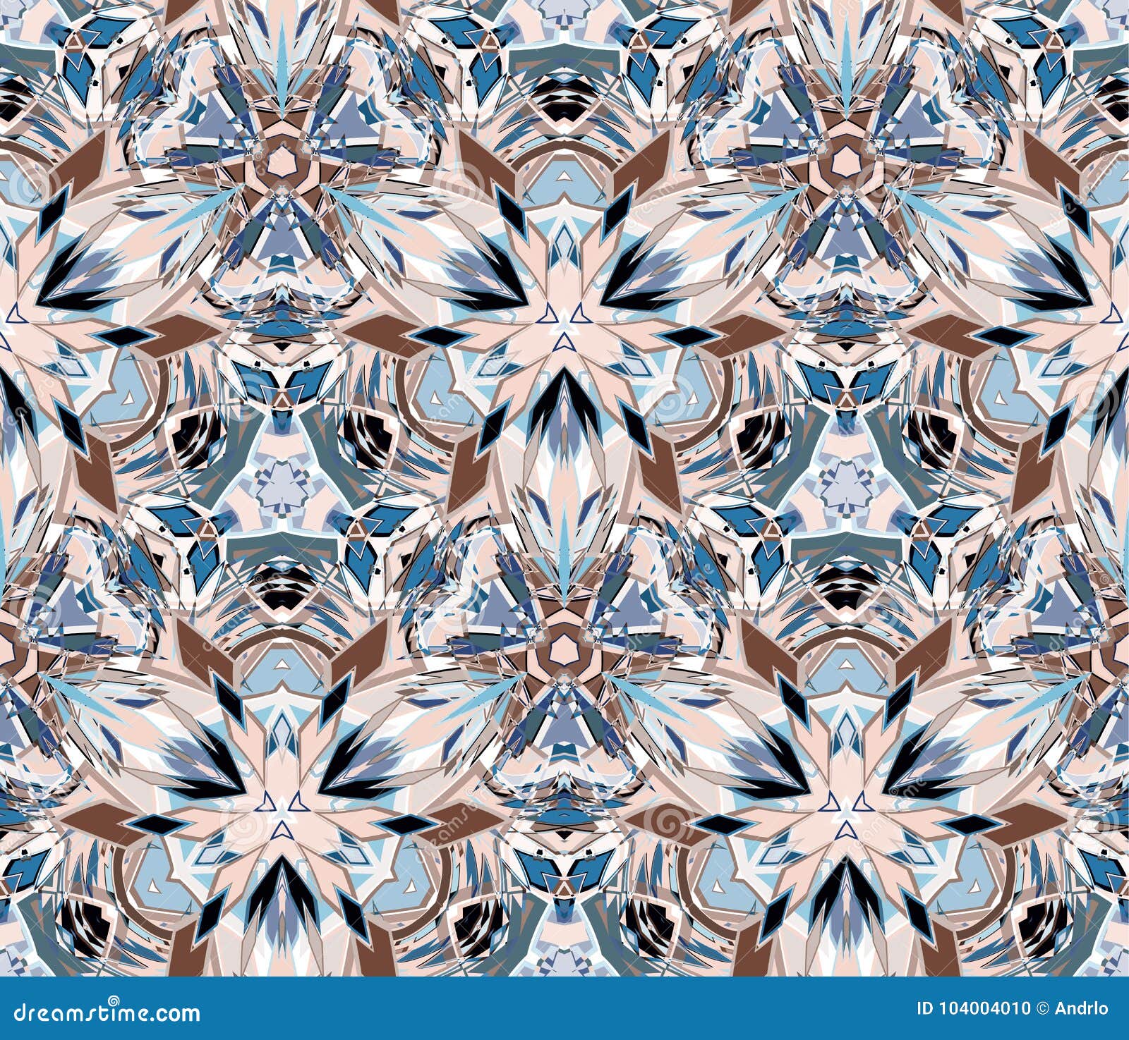 Seamless Pattern. Composed of Color Abstract Shapes Located on White ...