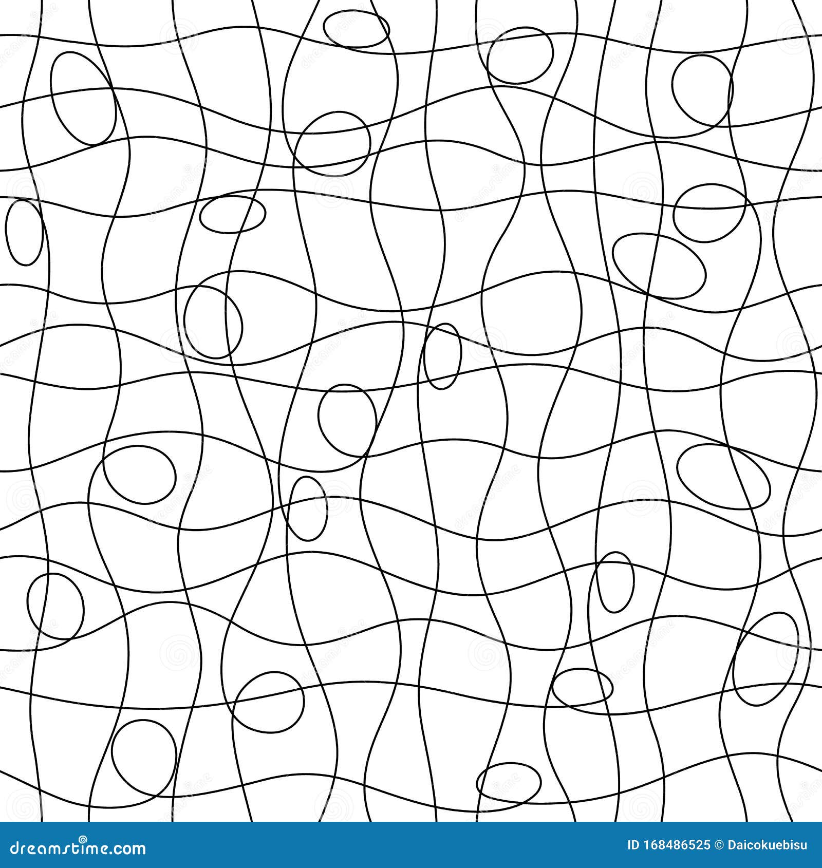 Seamless Pattern Comprised of a Beautiful Curve, Stock Vector ...