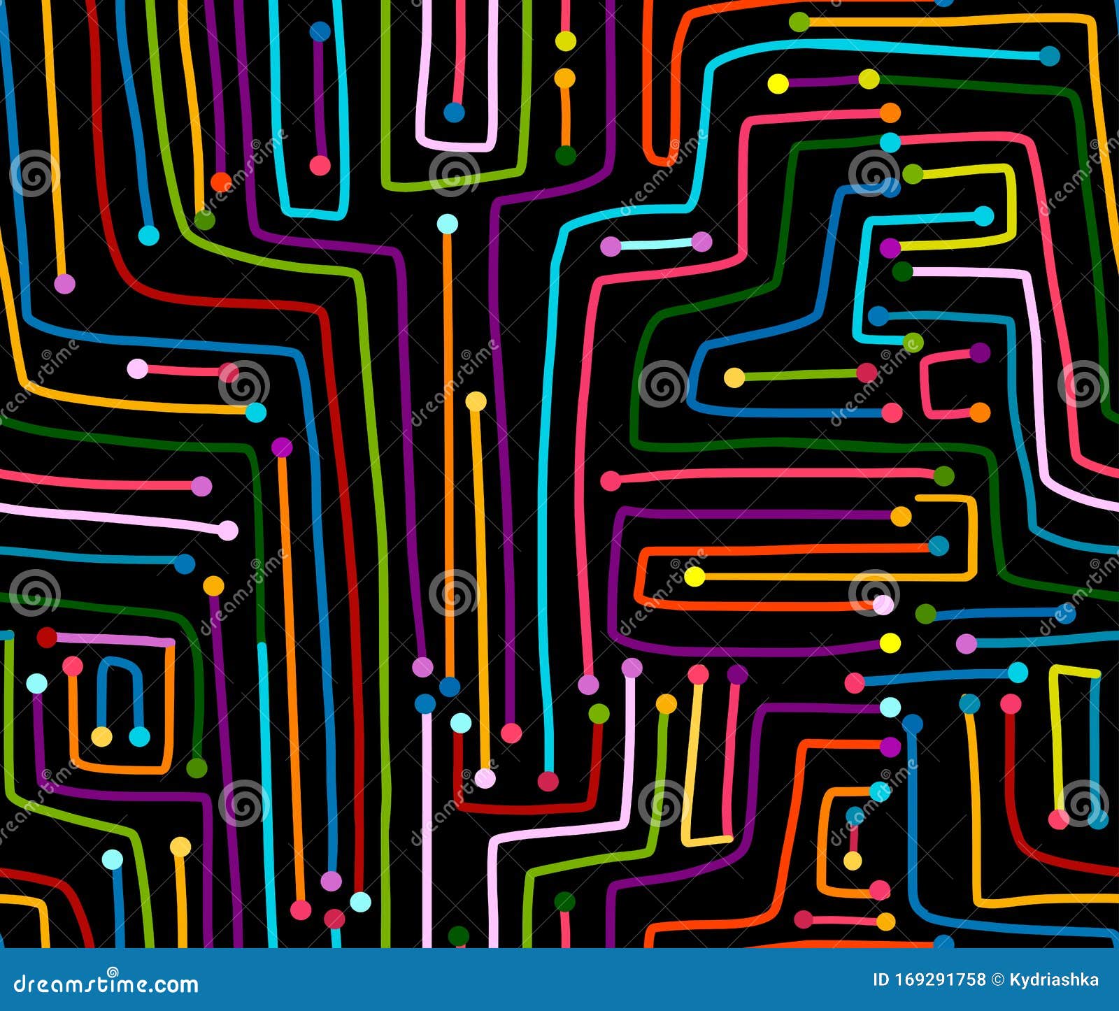 Seamless Pattern. Computer Circuit Board Stock Vector - Illustration of ...