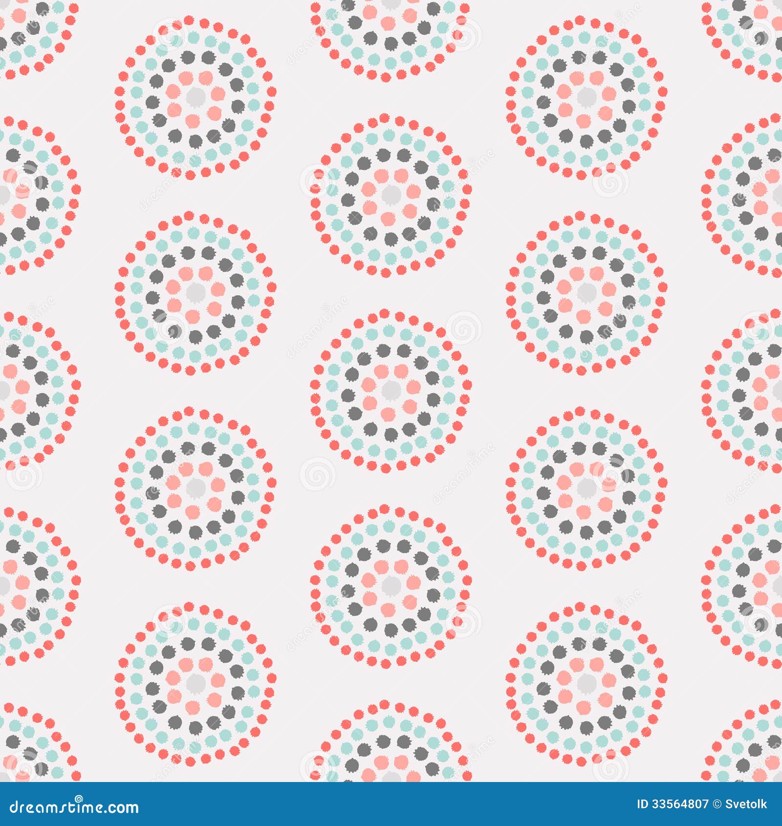 Seamless Pattern with Concentric Circles Stock Illustration ...