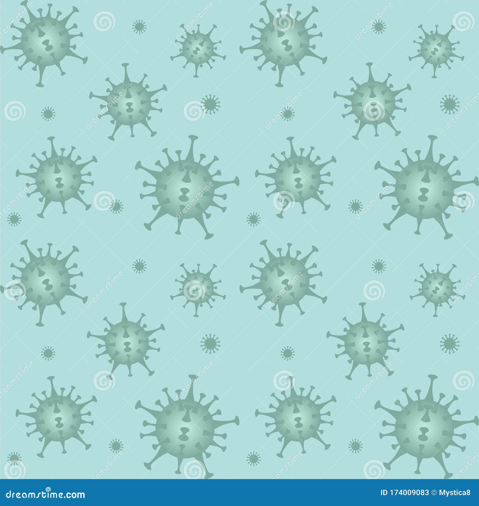Seamless Pattern of Concept of a Coronavirus Outbreak Stock Vector ...