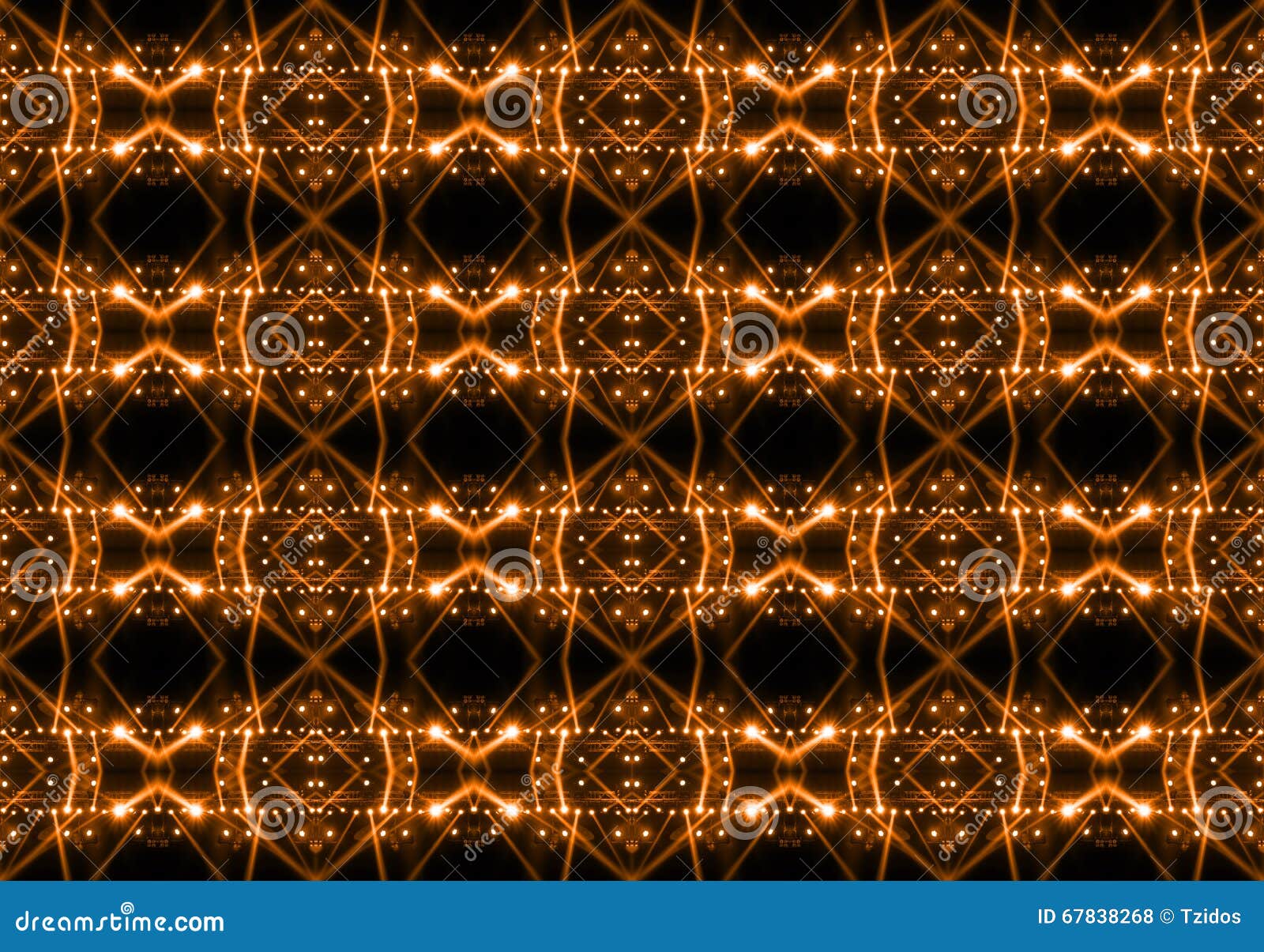 Seamless Pattern of Concert Lighting Against a Dark Background Stock ...