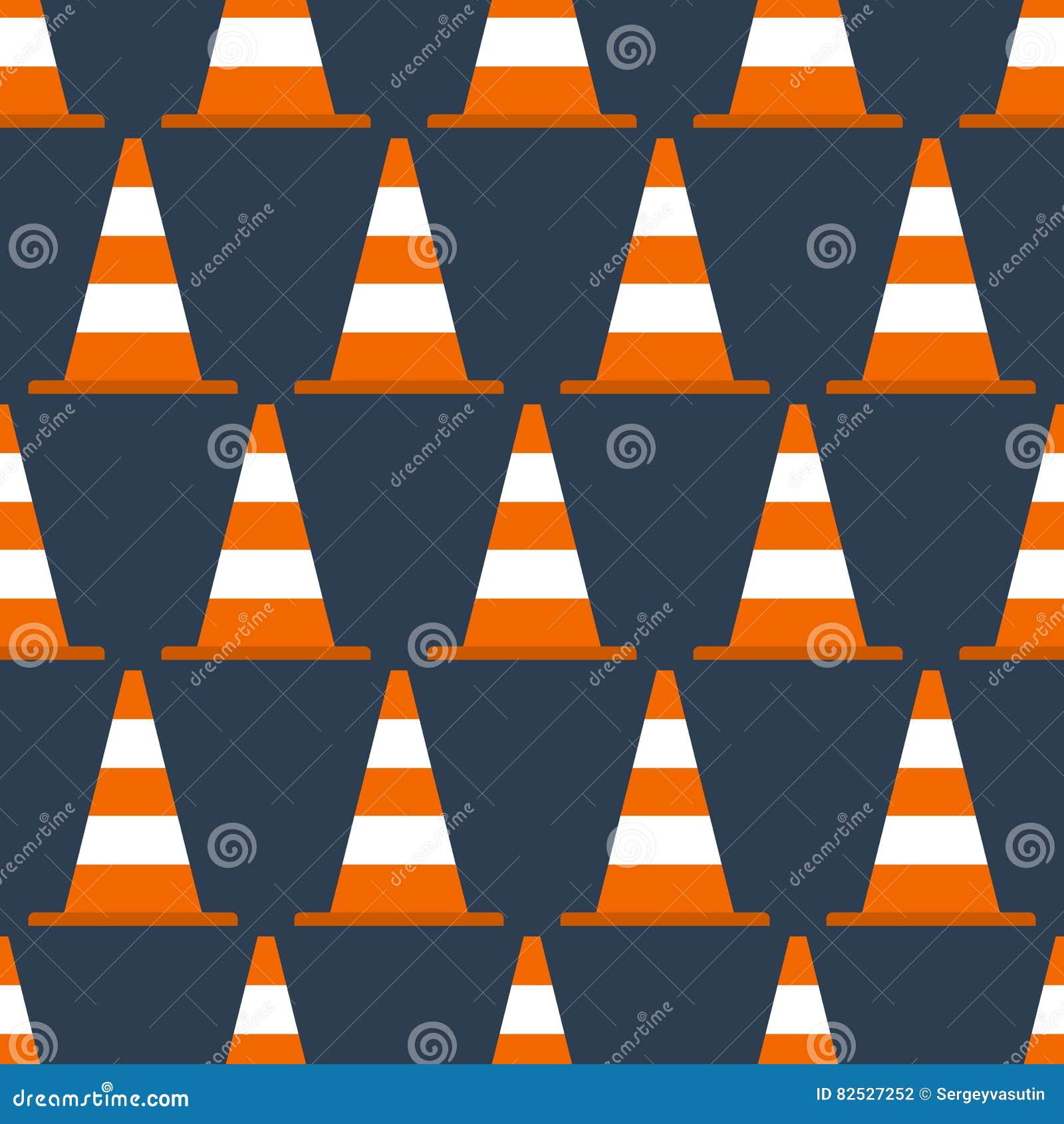 Seamless Pattern with Cones Stock Illustration - Illustration of park ...