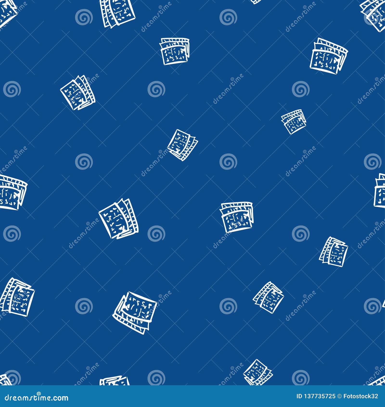 Seamless Pattern Consisting of Notes on a Sheet of Paper Stock Vector ...