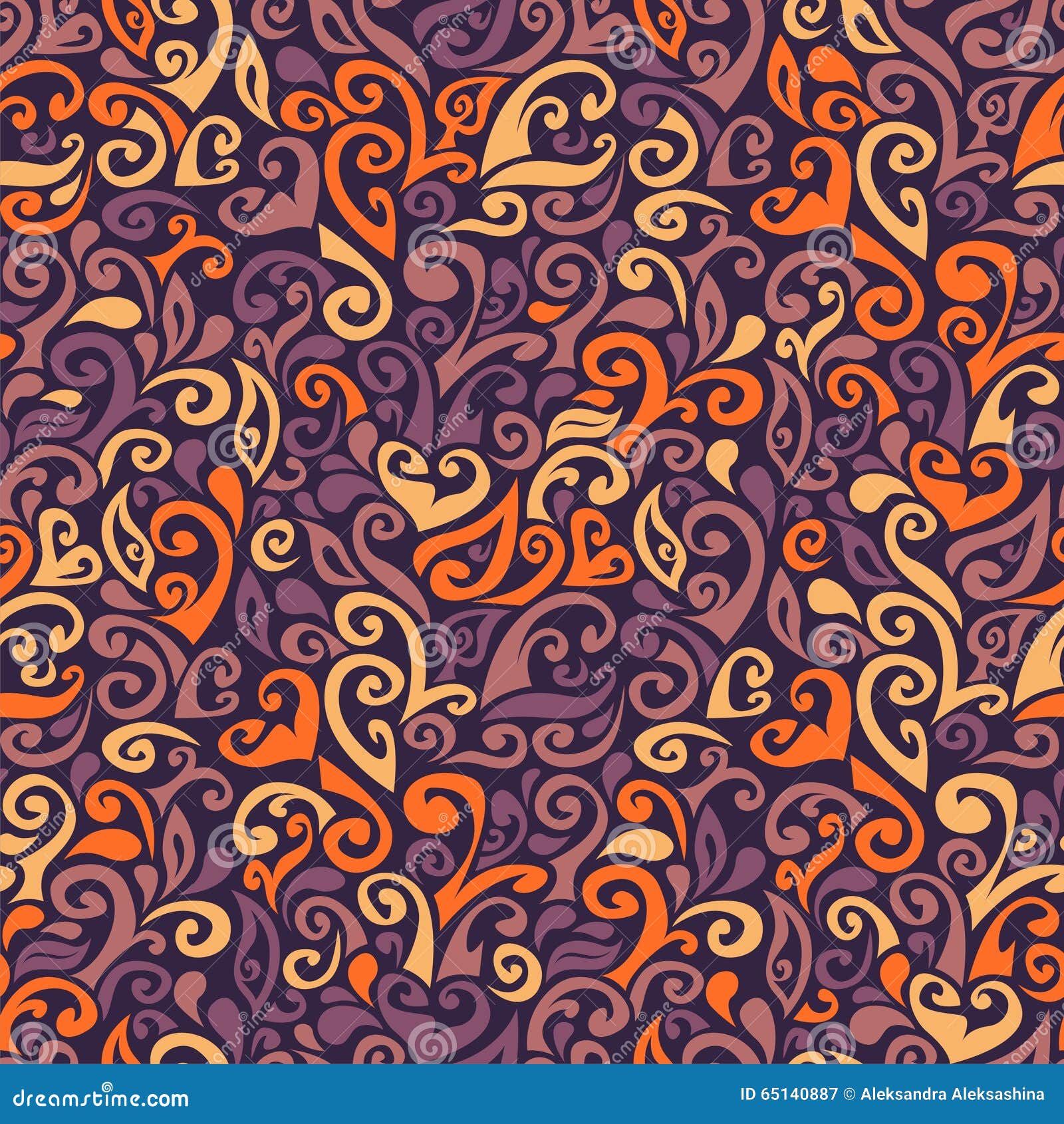 Seamless Pattern Consists of Colorful Doodles Stock Vector ...