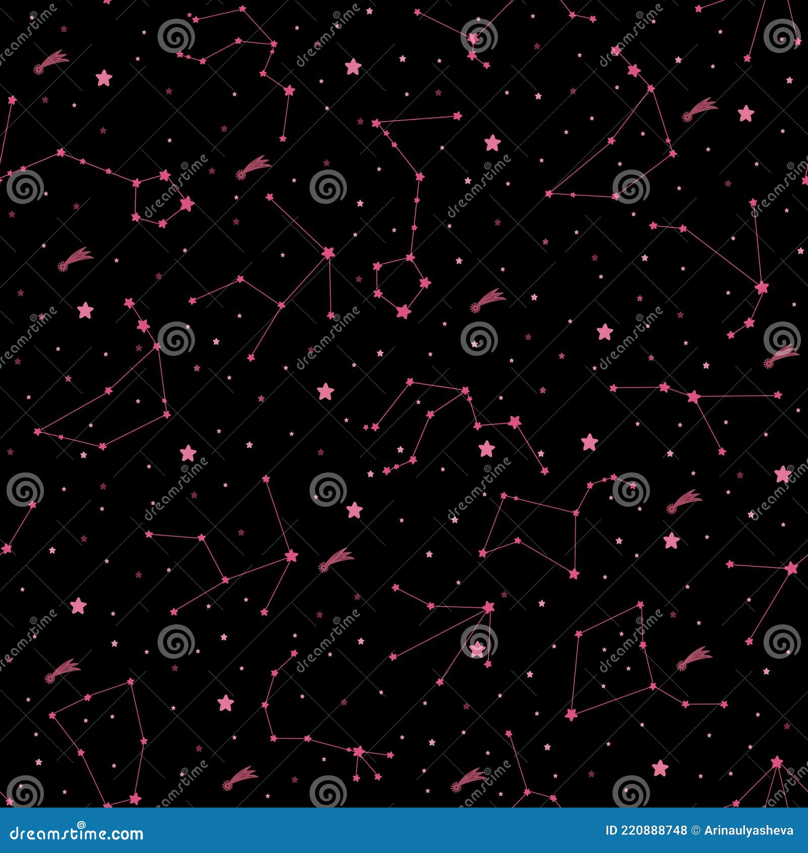 Seamless Pattern Constellations Abstract Symbol Space.Astrology ...
