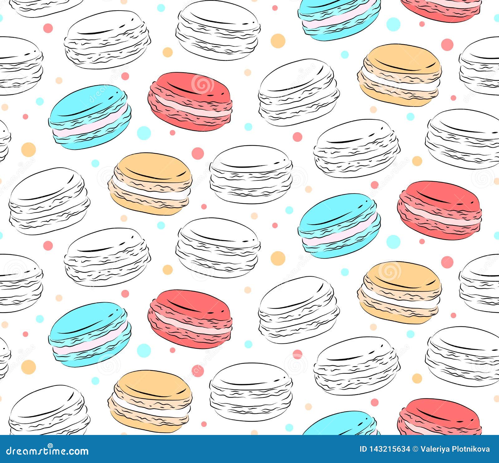 How To Draw Set Of Macaroons For Children. Step By Step Drawing ...