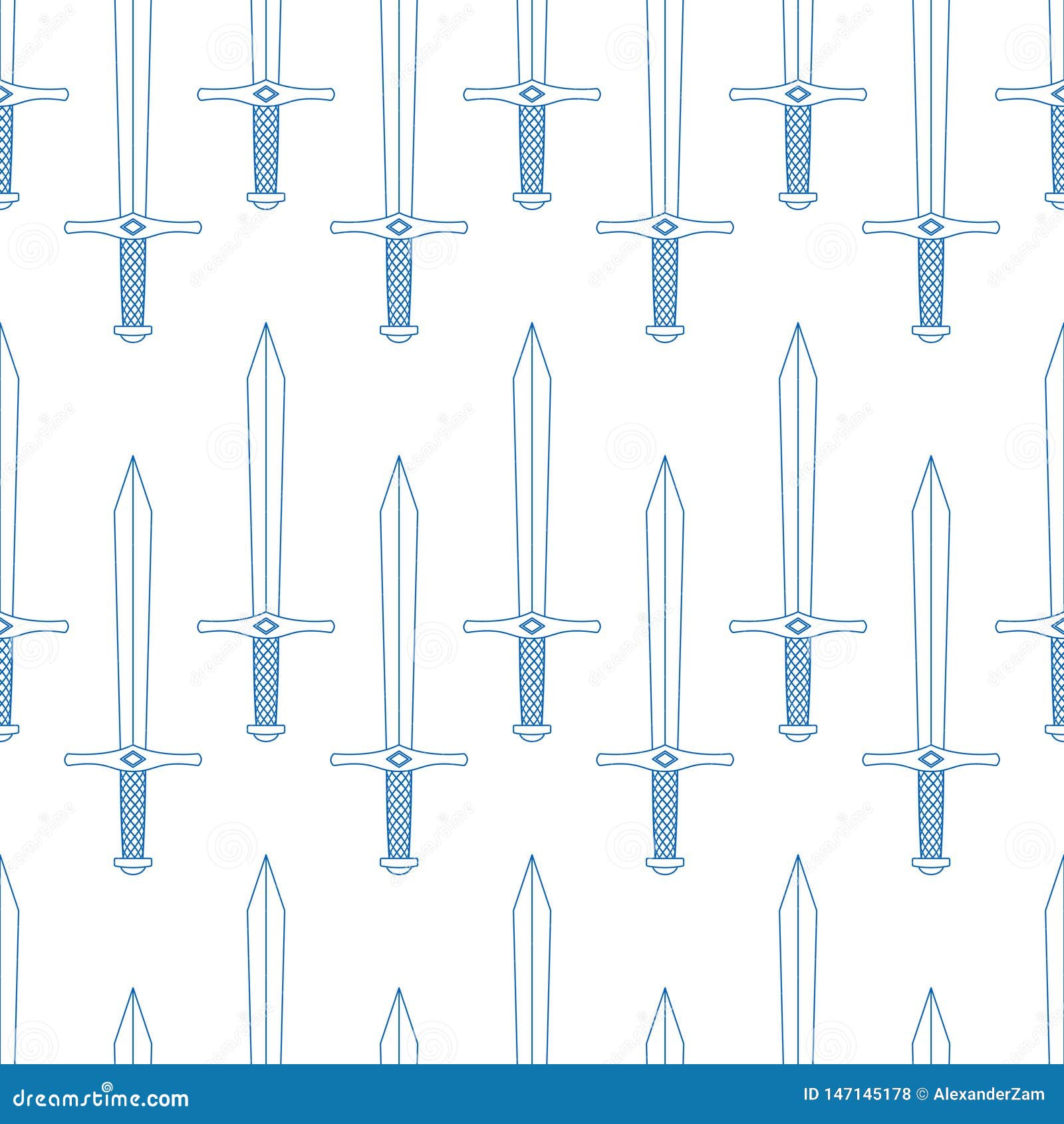 Sword contour pattern stock vector. Illustration of sword - 147145178