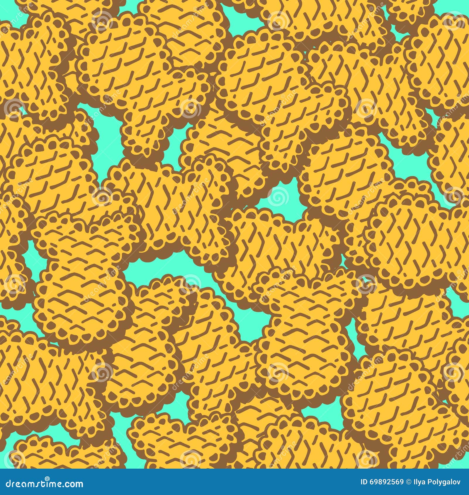 Seamless Pattern of Cookies Biscuits Stock Illustration - Illustration ...