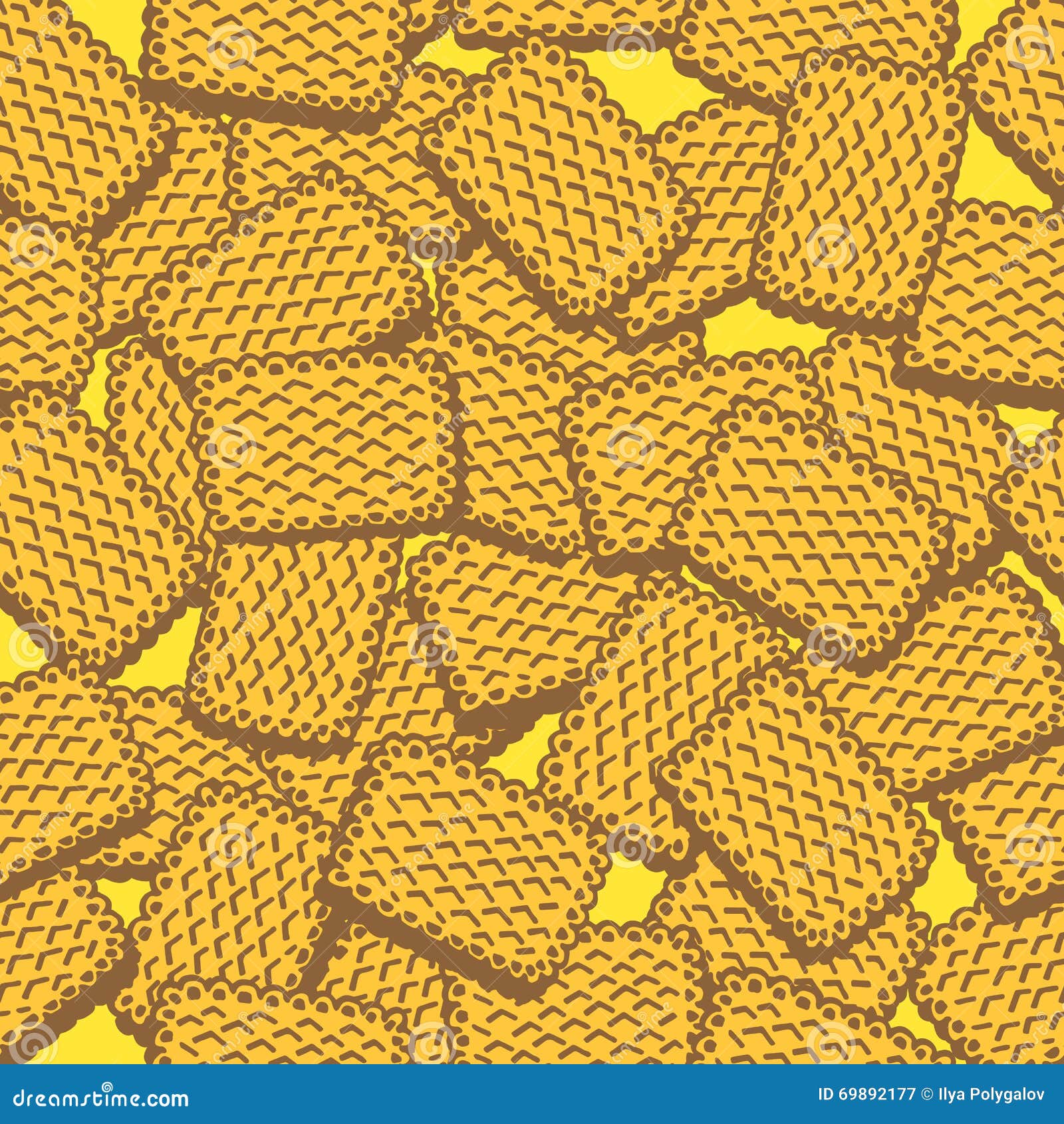 Seamless Pattern of Cookies Biscuits Stock Illustration - Illustration ...