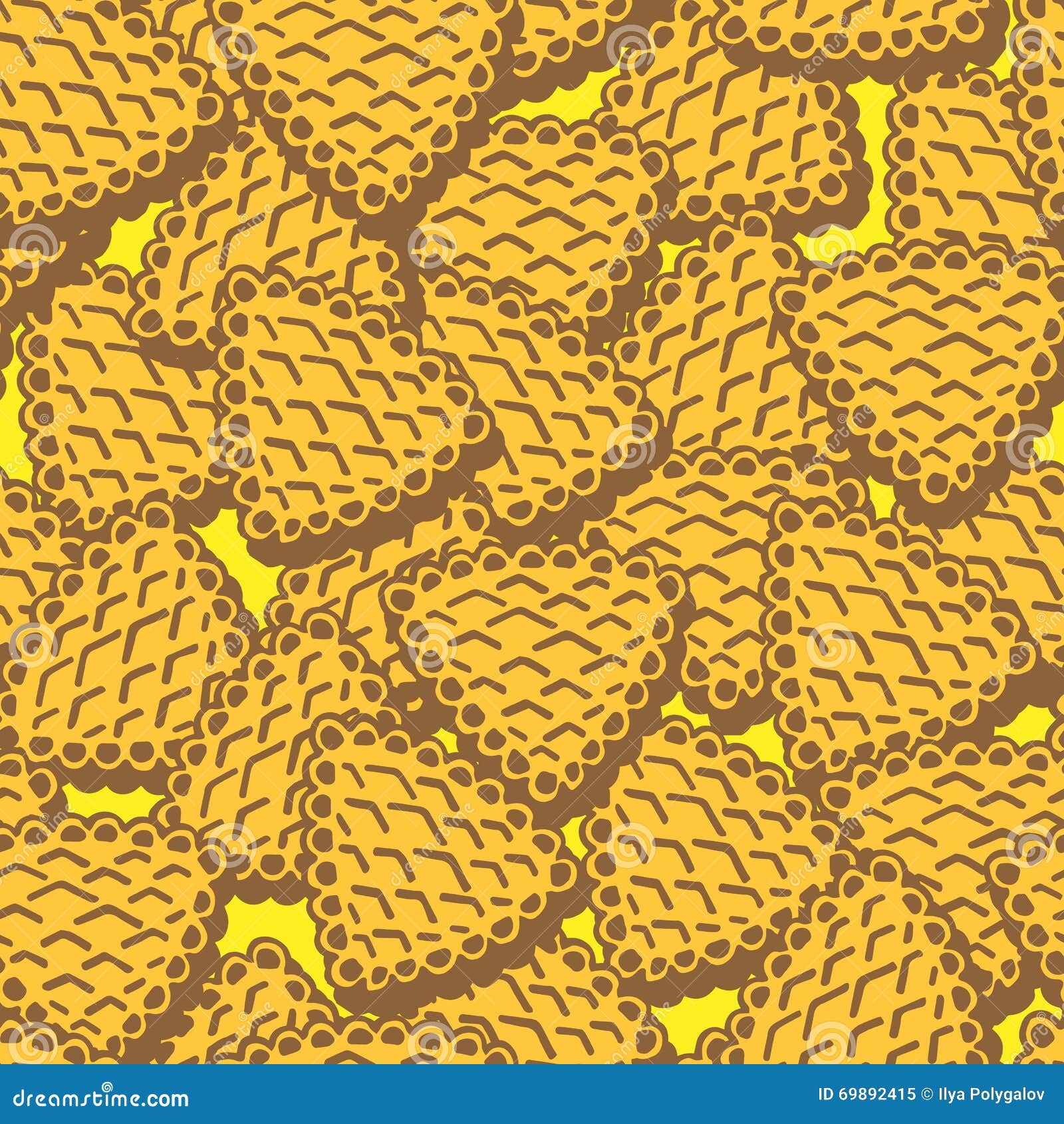 Seamless Pattern of Cookies Biscuits Stock Illustration - Illustration ...