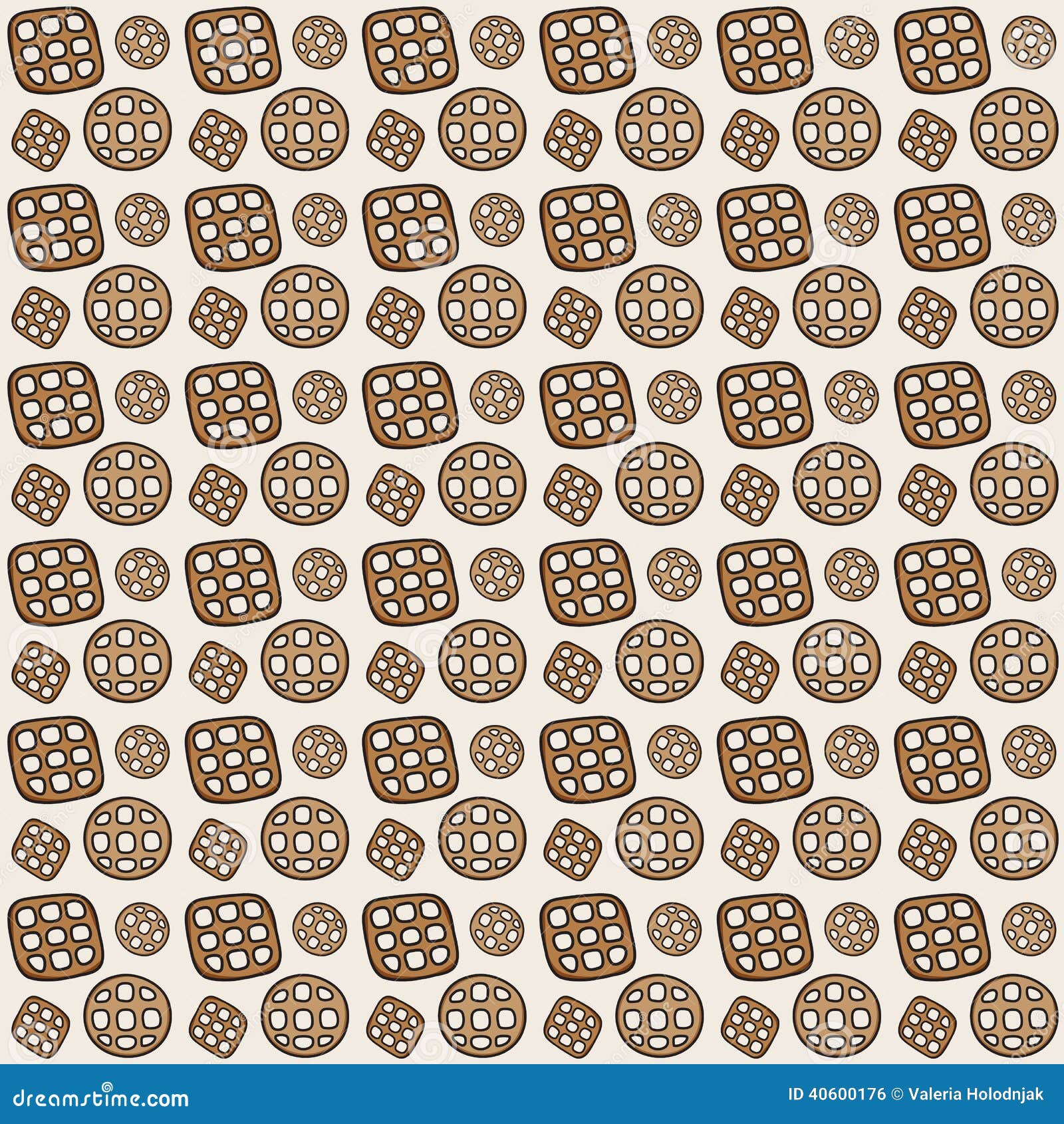 Seamless pattern. Cookies. stock illustration. Illustration of orange ...