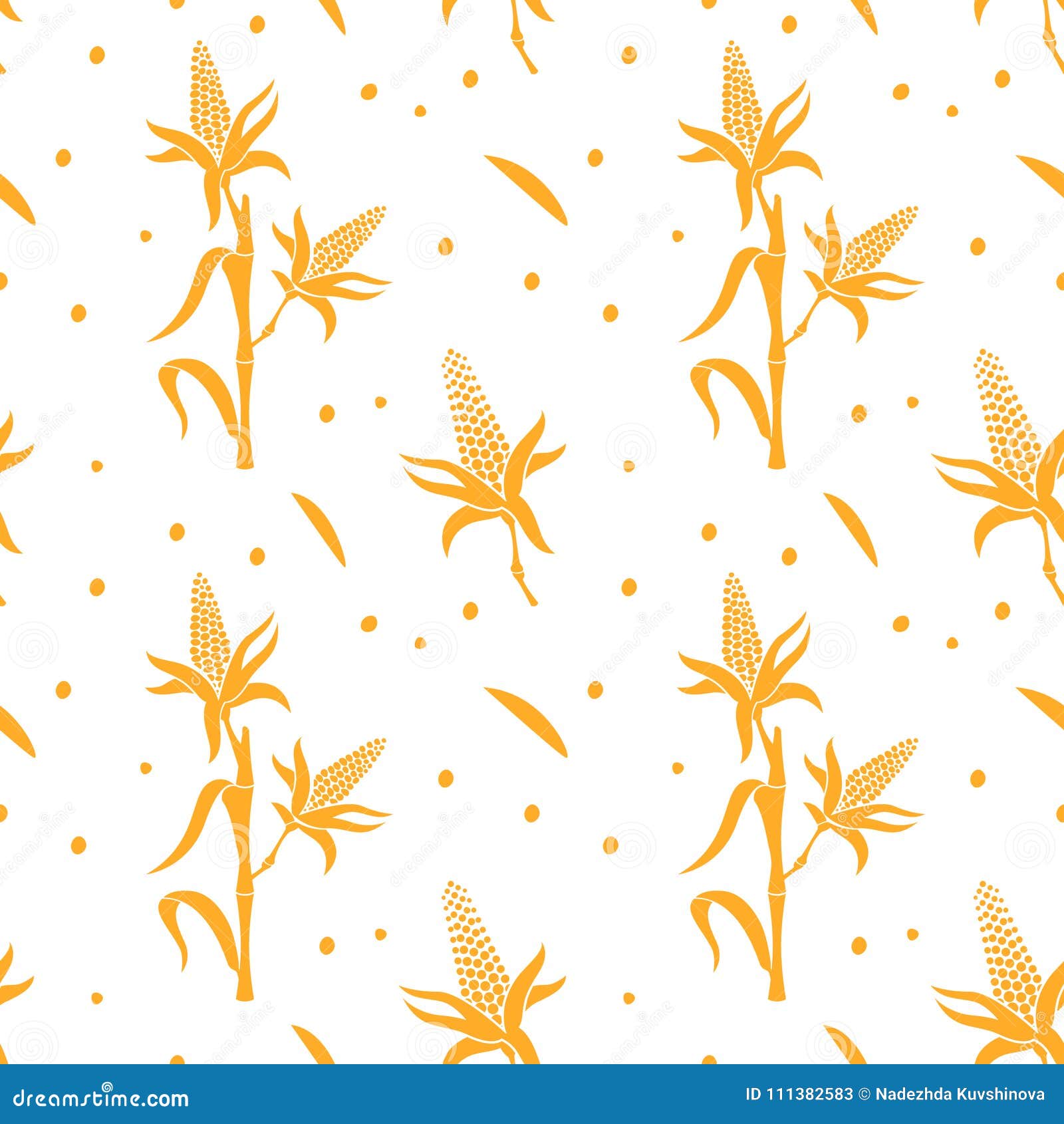 Seamless Pattern with Corn. Design Template for Wrapping Paper or ...