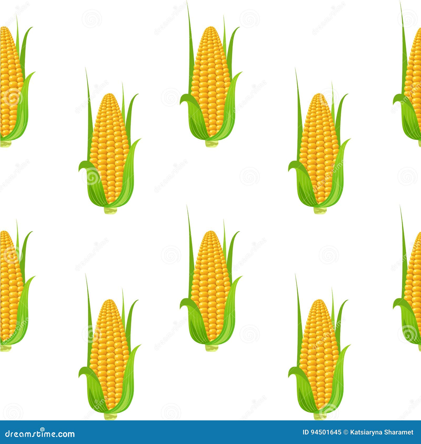 Seamless Pattern with Corn. Stock Vector - Illustration of agriculture ...