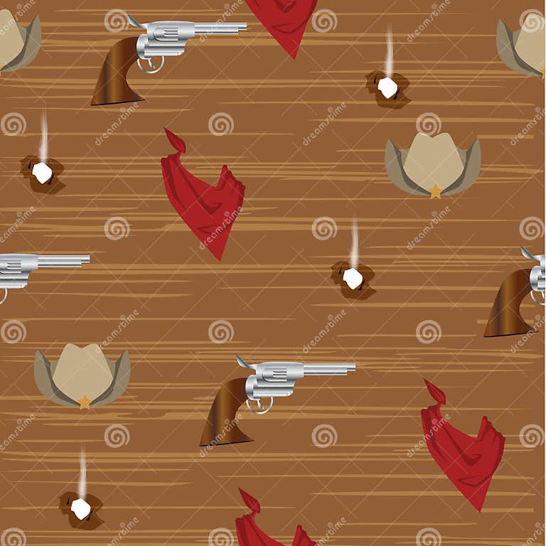 Cowboy pattern stock vector. Illustration of wallpaper - 29727676