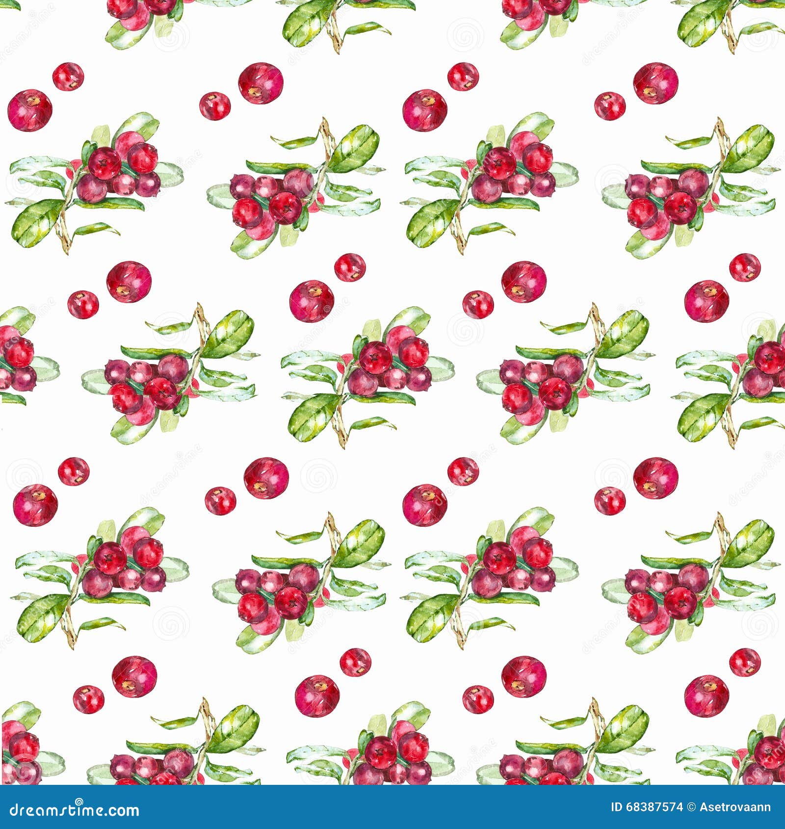 Seamless Pattern Cranberries Stock Illustration - Illustration of ...