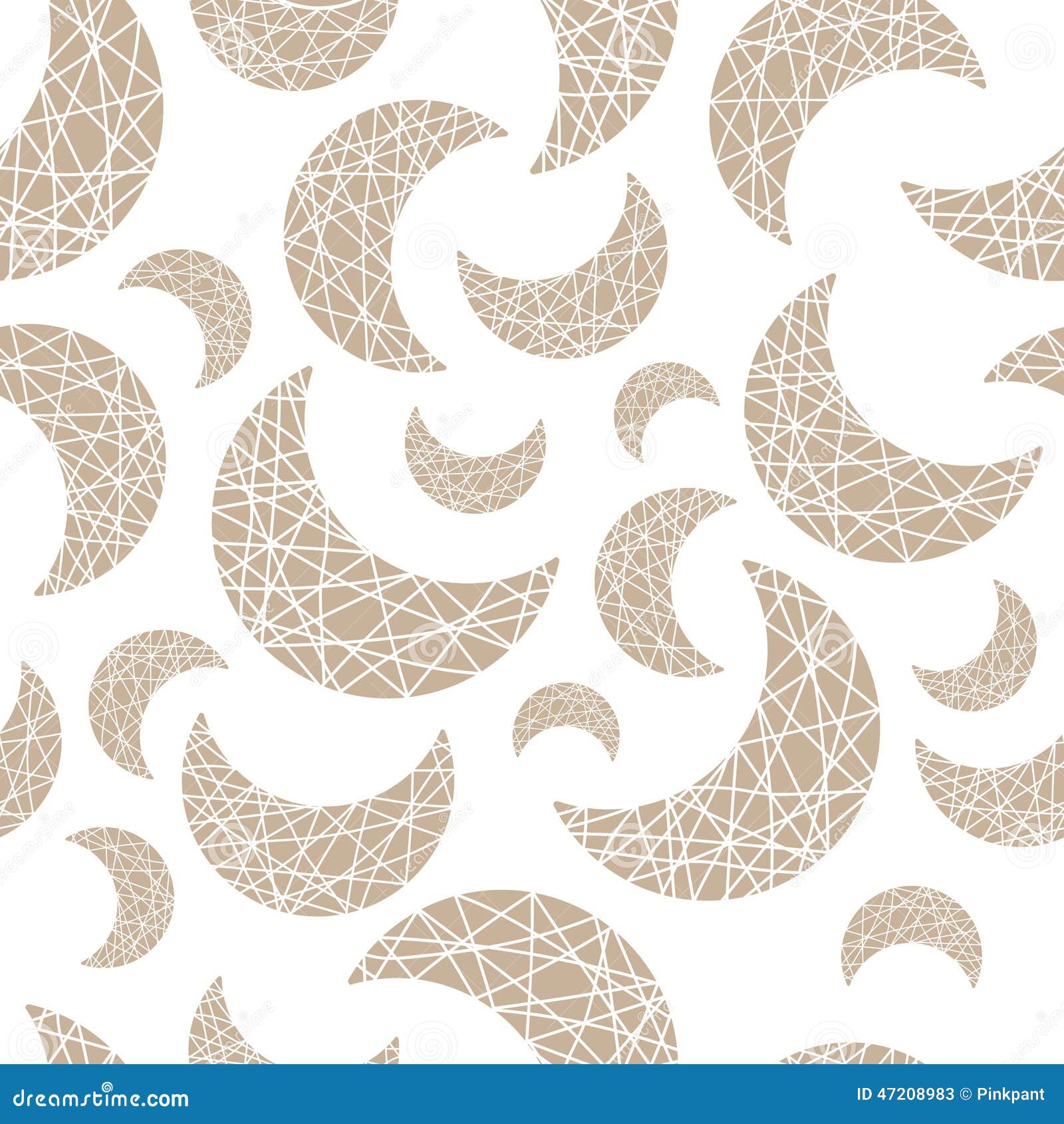 Seamless Pattern Crescent of Threads in the Night Sky Stock ...
