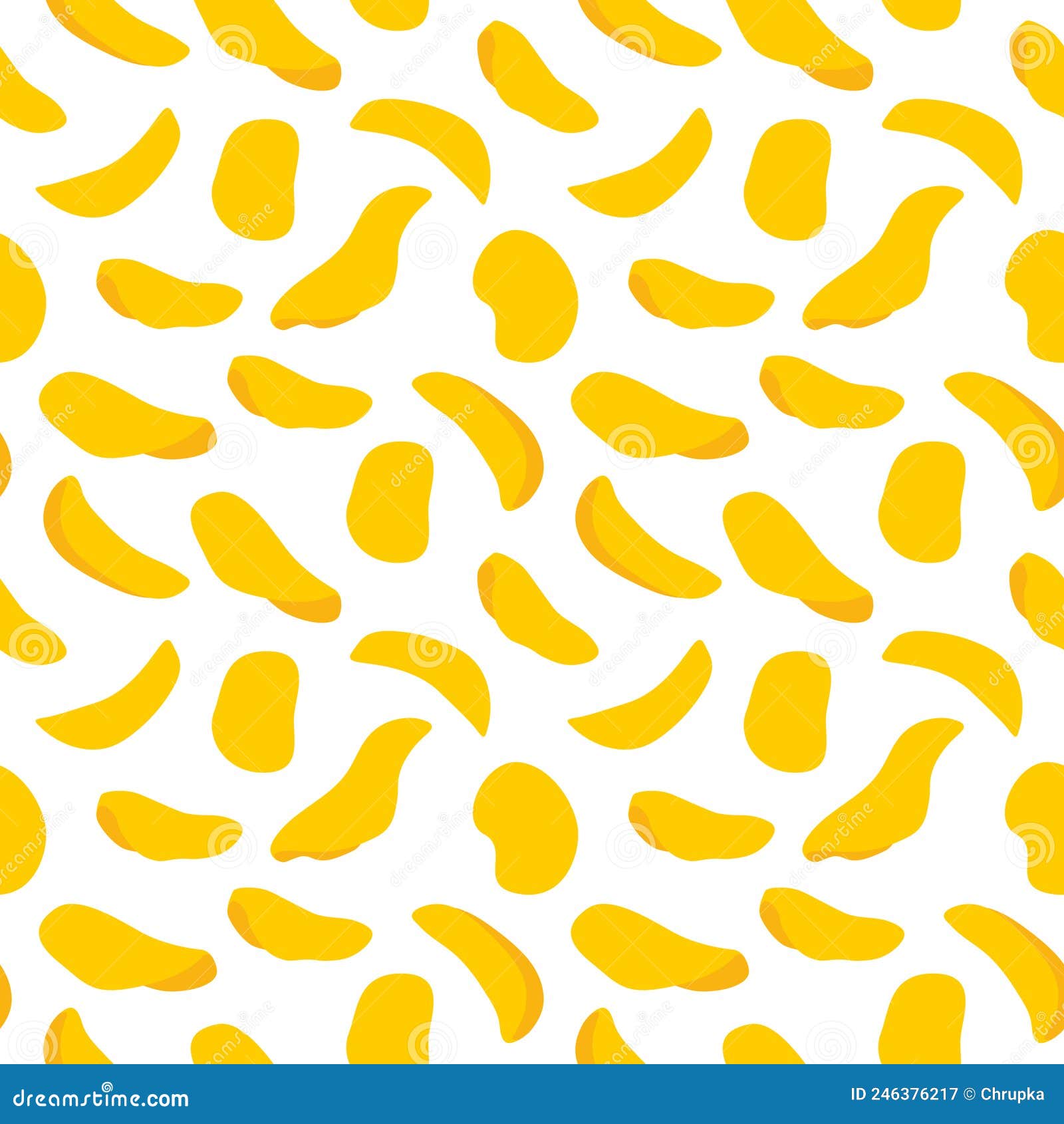 Seamless Pattern of Crispy Potato Chips Stock Vector - Illustration of ...
