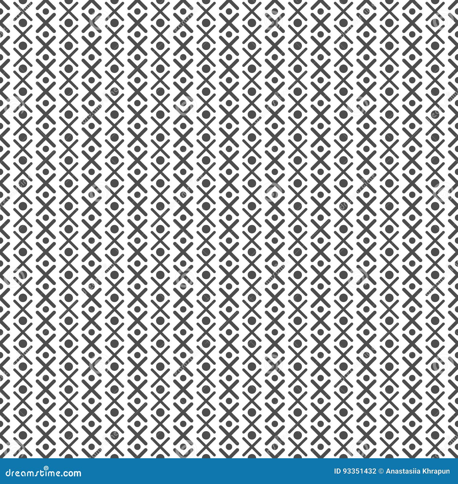 Seamless Pattern of Cross and Dots. Geometric Wallpaper Stock Vector ...