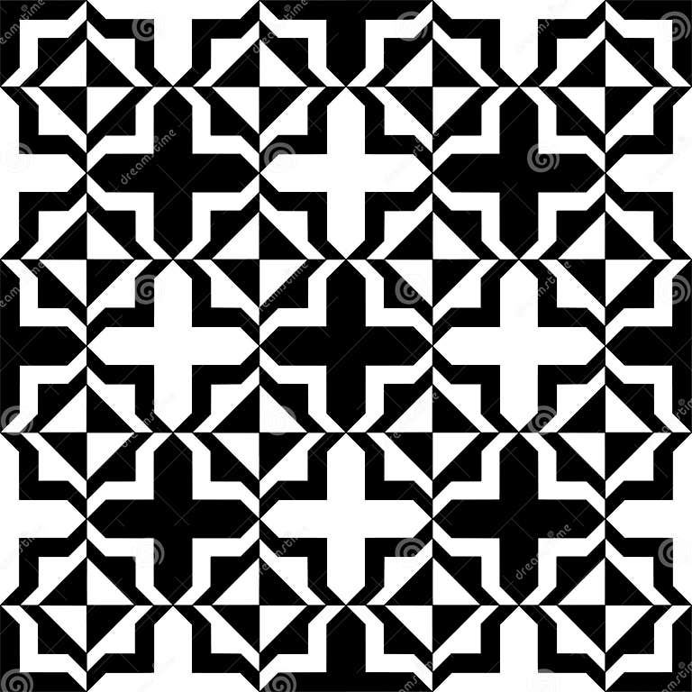 Cross Tile Checkered Vector Pattern Design Stock Vector - Illustration ...