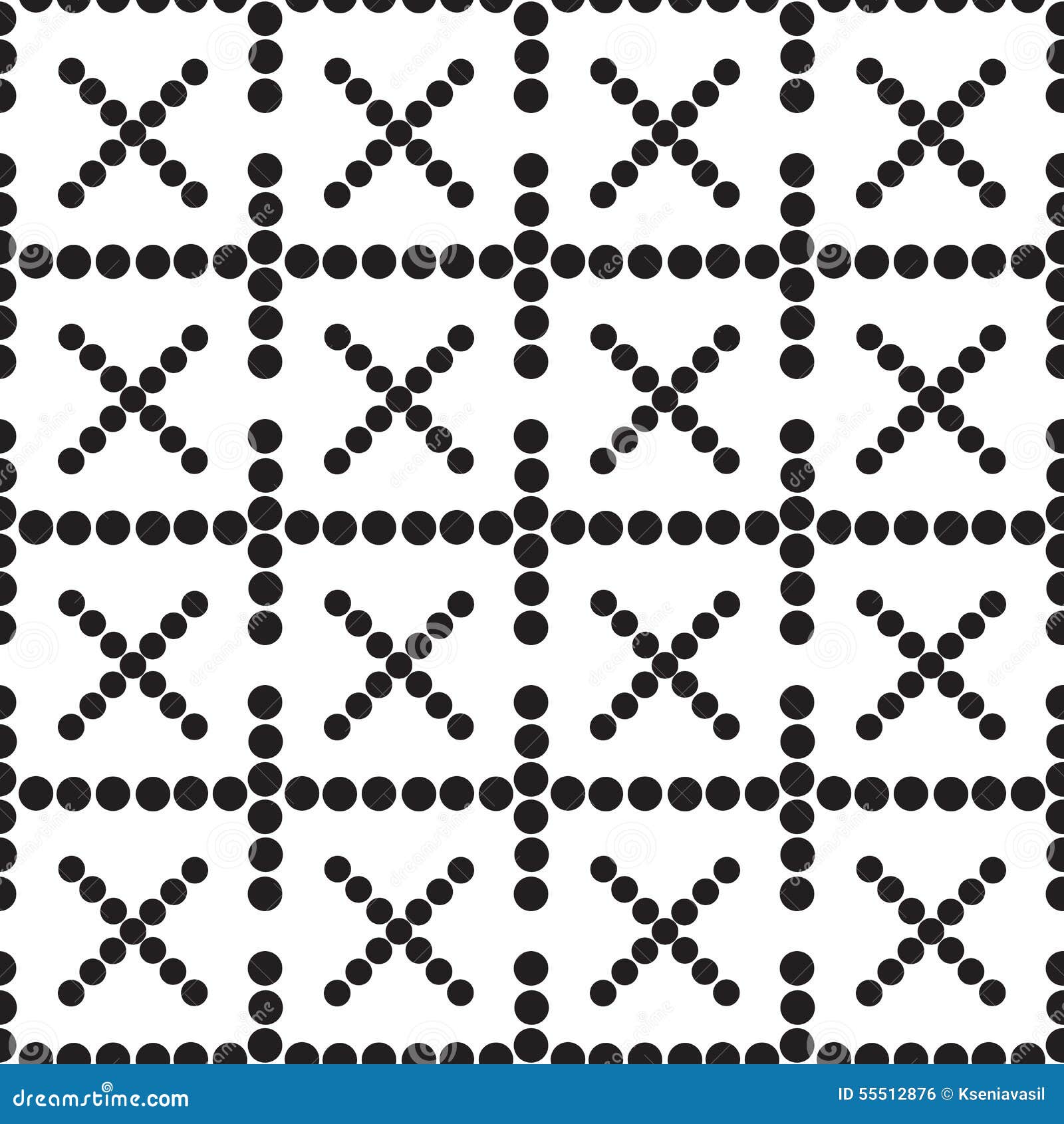 Pattern Of Crosses. Vector Illustration Of Cross Seamless Pattern ...