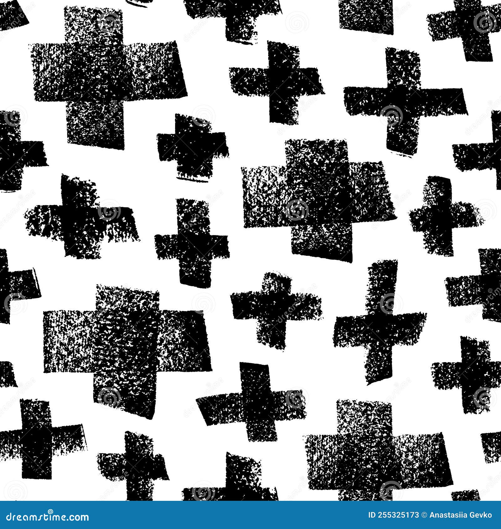 Seamless Pattern with Crosses of Different Sizes. Stock Vector ...