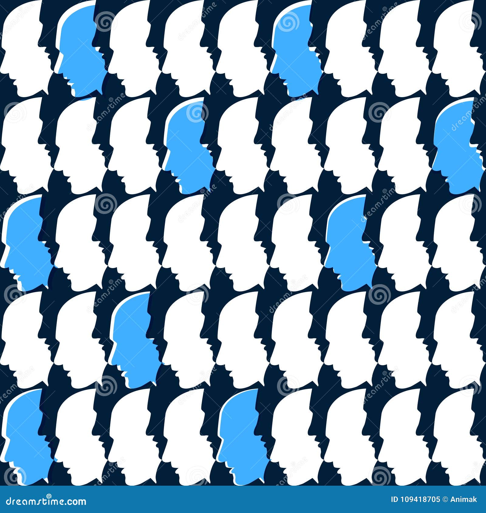 Profile People Portraits. Male And Female Face Profiles Avatars, Side ...