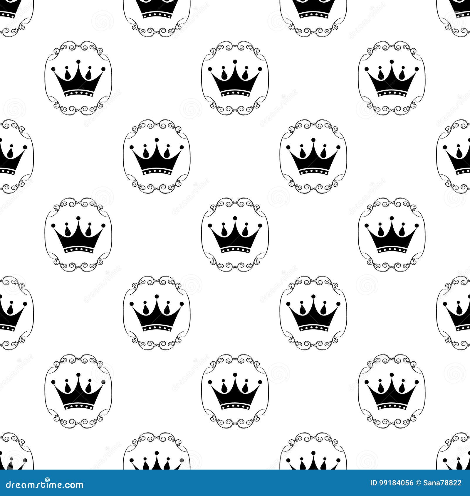 Crowns Vintage Seamless Texture Vector | CartoonDealer.com #145874474