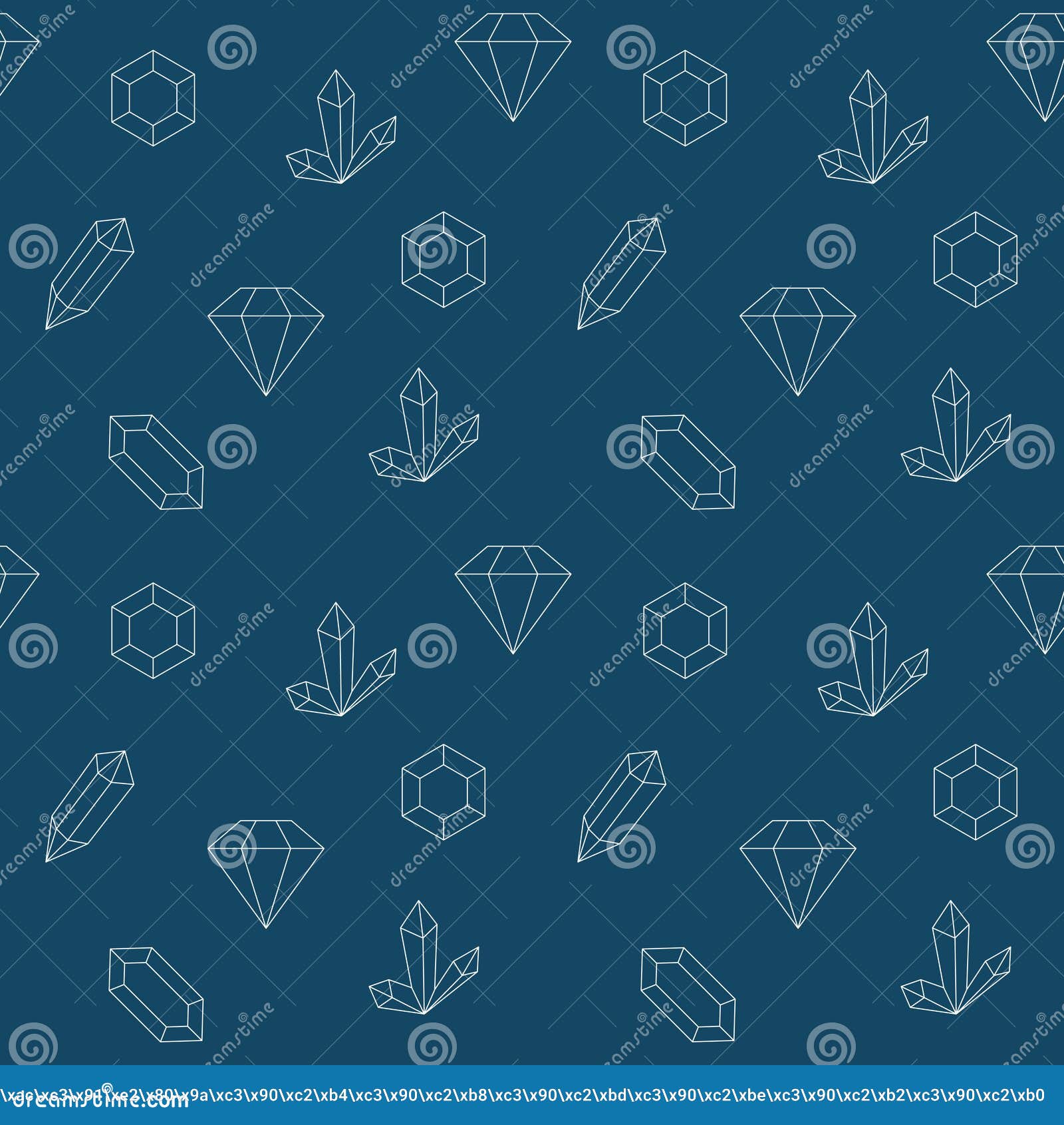 Seamless Pattern with Crystal Contours Stock Vector - Illustration of ...