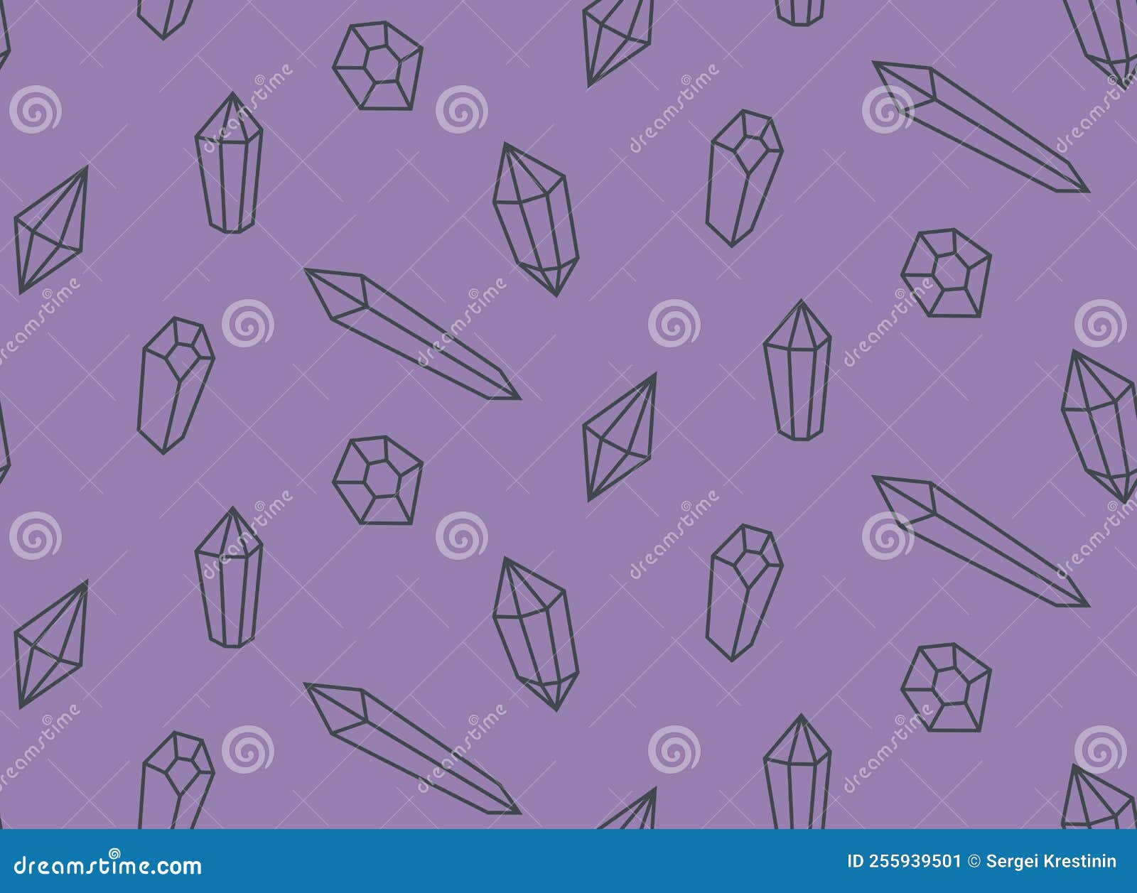 Seamless Pattern with Crystals. Stock Vector - Illustration of simple ...