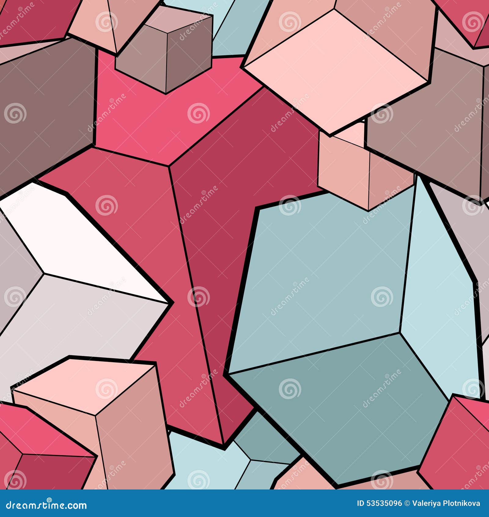 Seamless Pattern with Cubes Stock Vector - Illustration of ideas, cubes ...