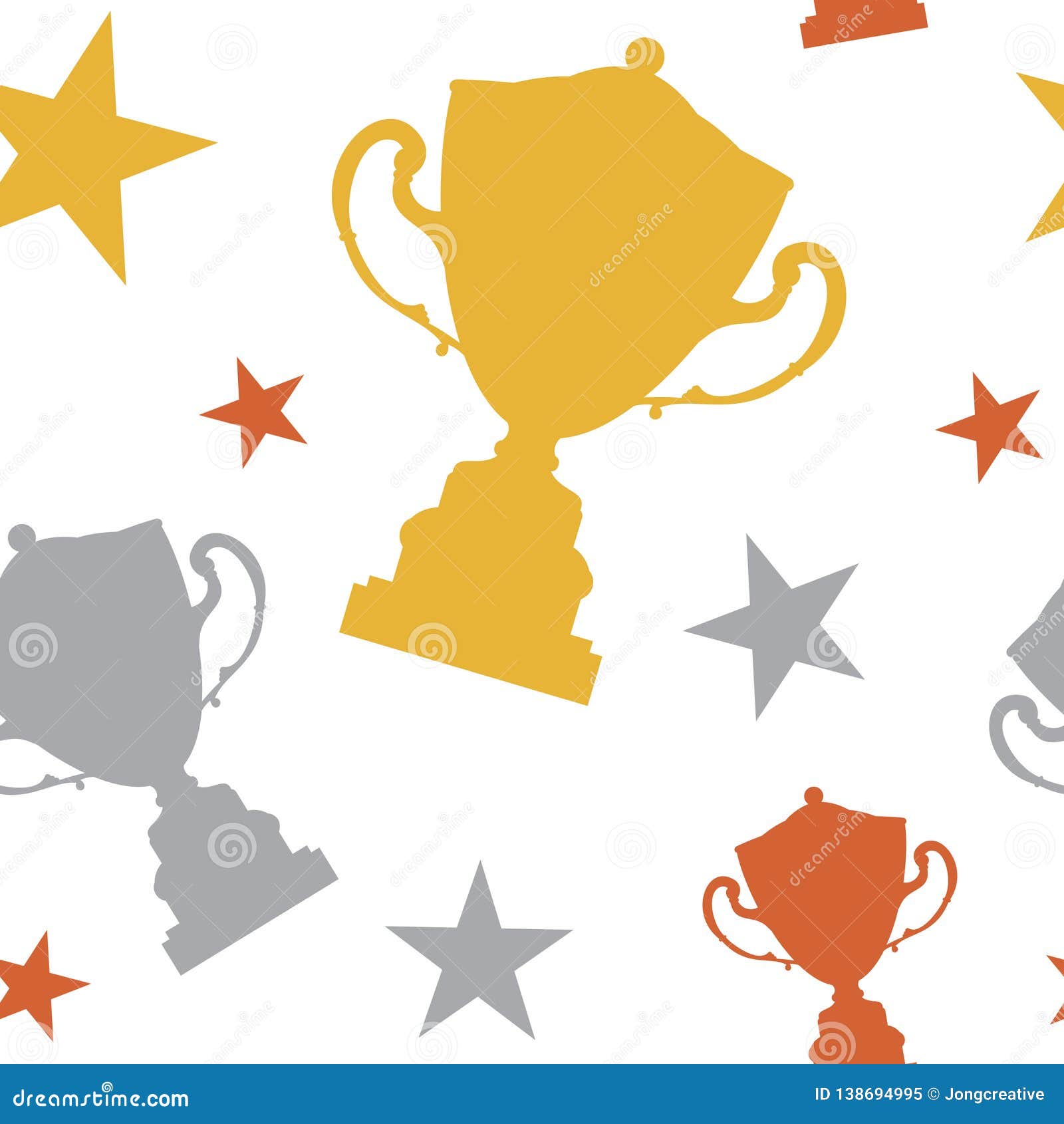 Seamless Pattern Cup Winner Champion Wrap Background Stock Vector ...