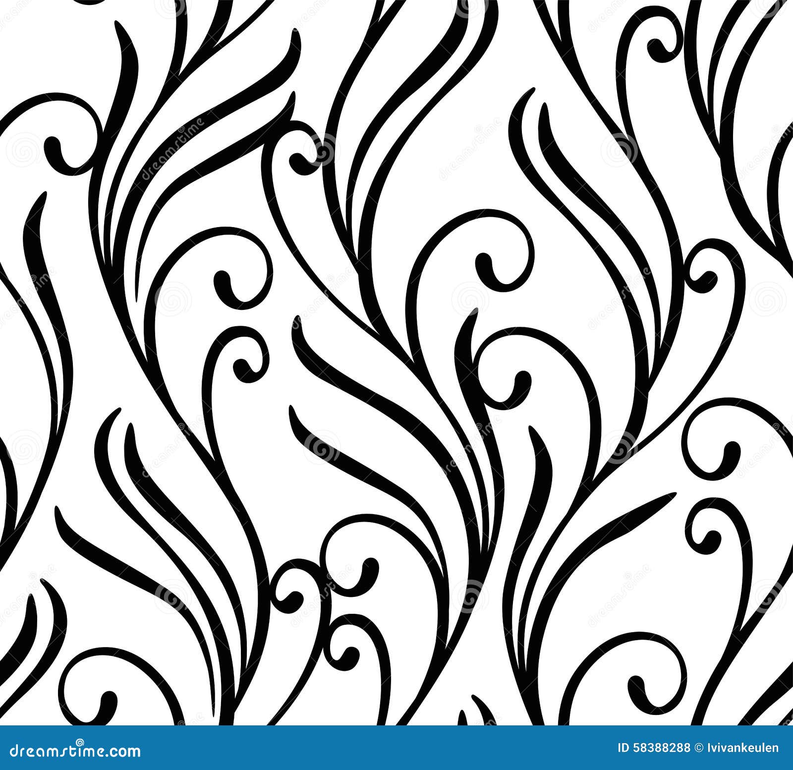 Seamless pattern curls stock vector. Illustration of pattern - 58388288