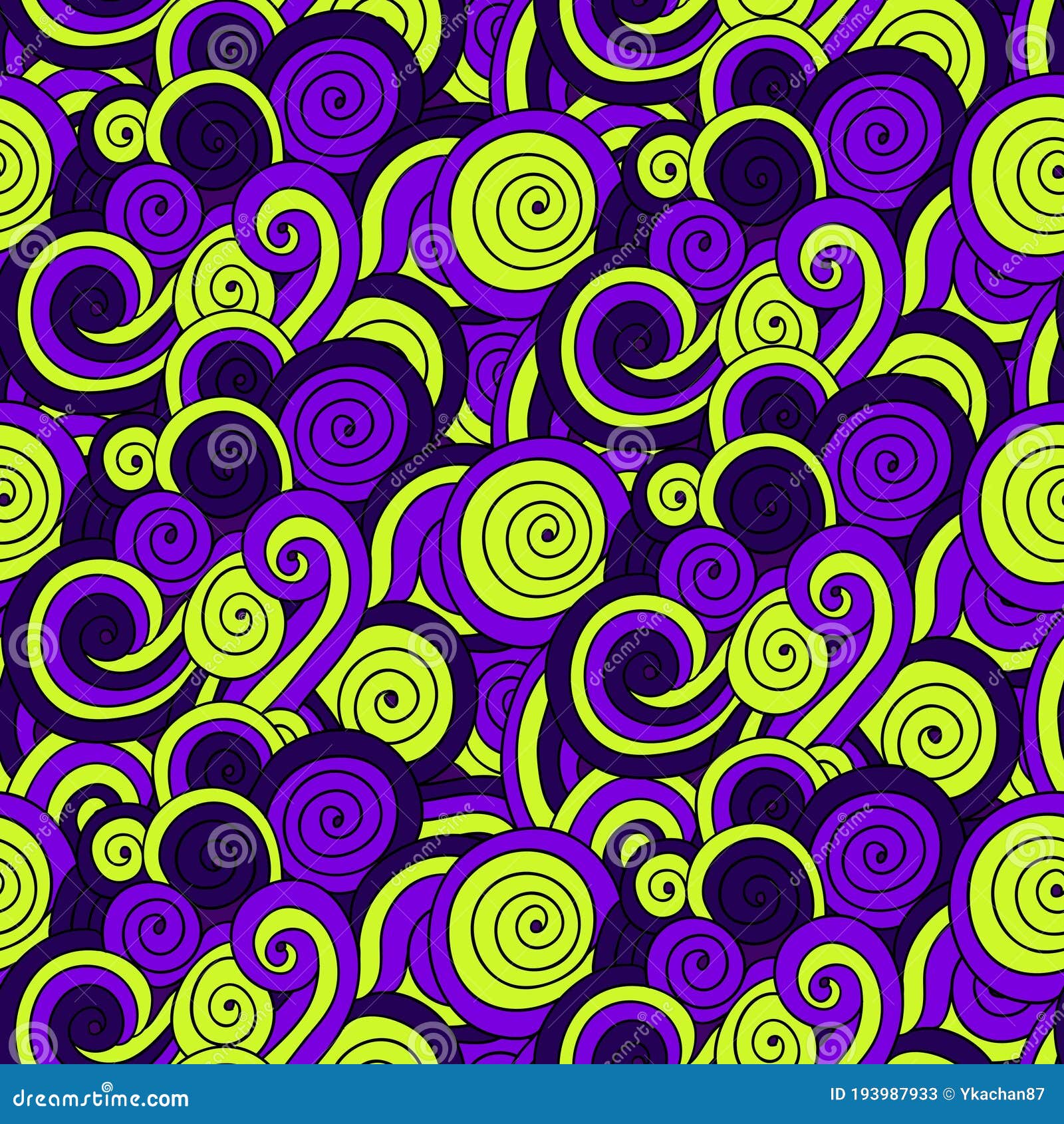 Seamless Pattern with Curly Abstract Elements. Stock Vector ...