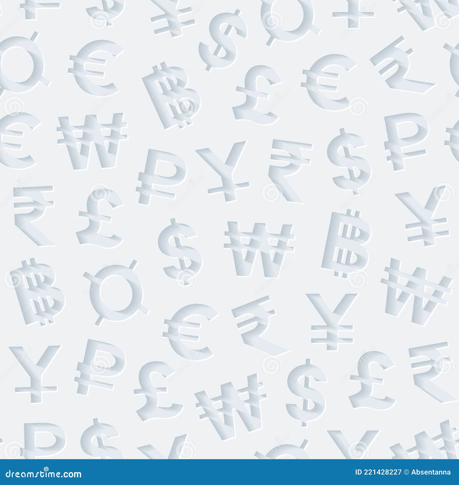 Seamless Pattern with Currency Symbols Stock Vector - Illustration of ...